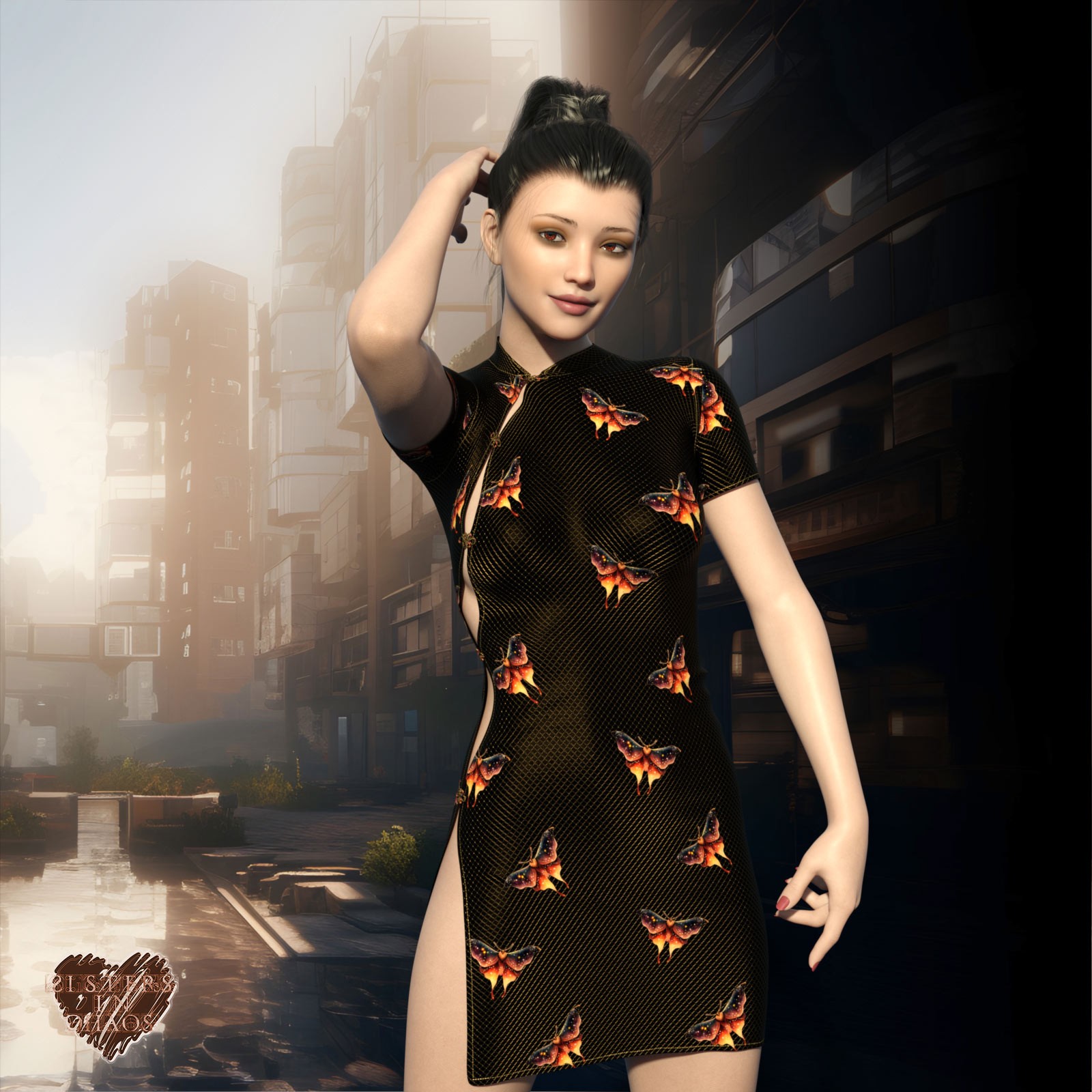SIC Cyberpunk for Xiah Dress | Daz 3D