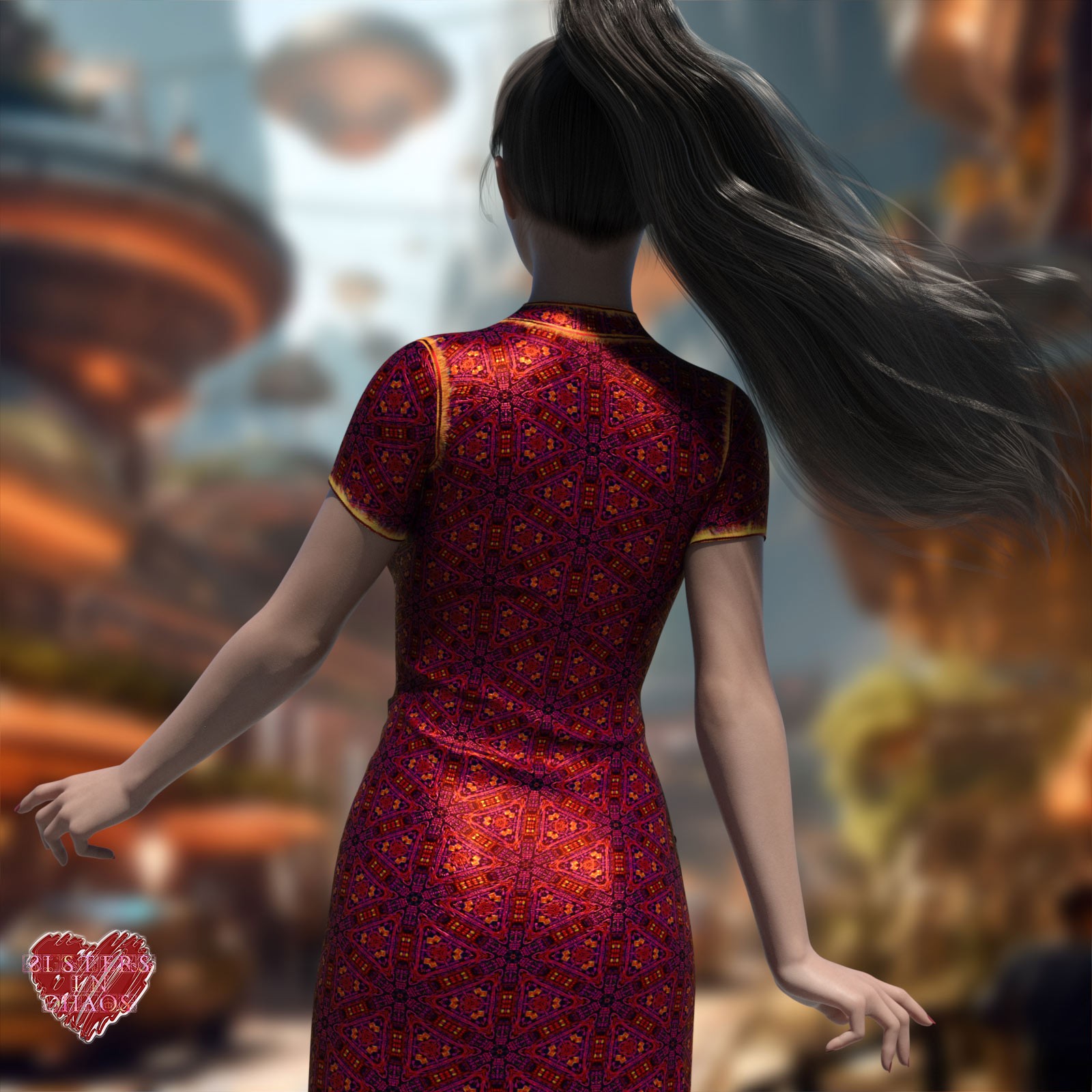 SIC Cyberpunk for Xiah Dress | Daz 3D