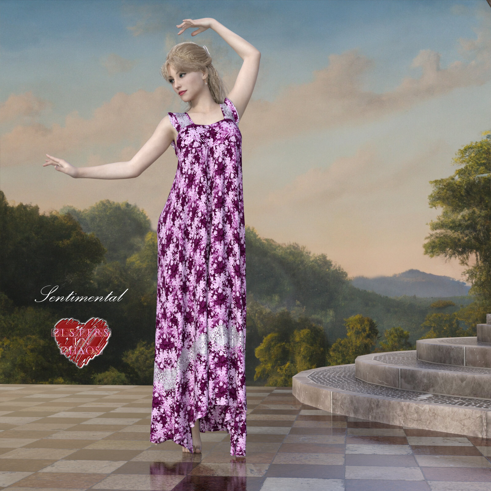 Daisy Gown for Genesis 8.x Females | Daz 3D