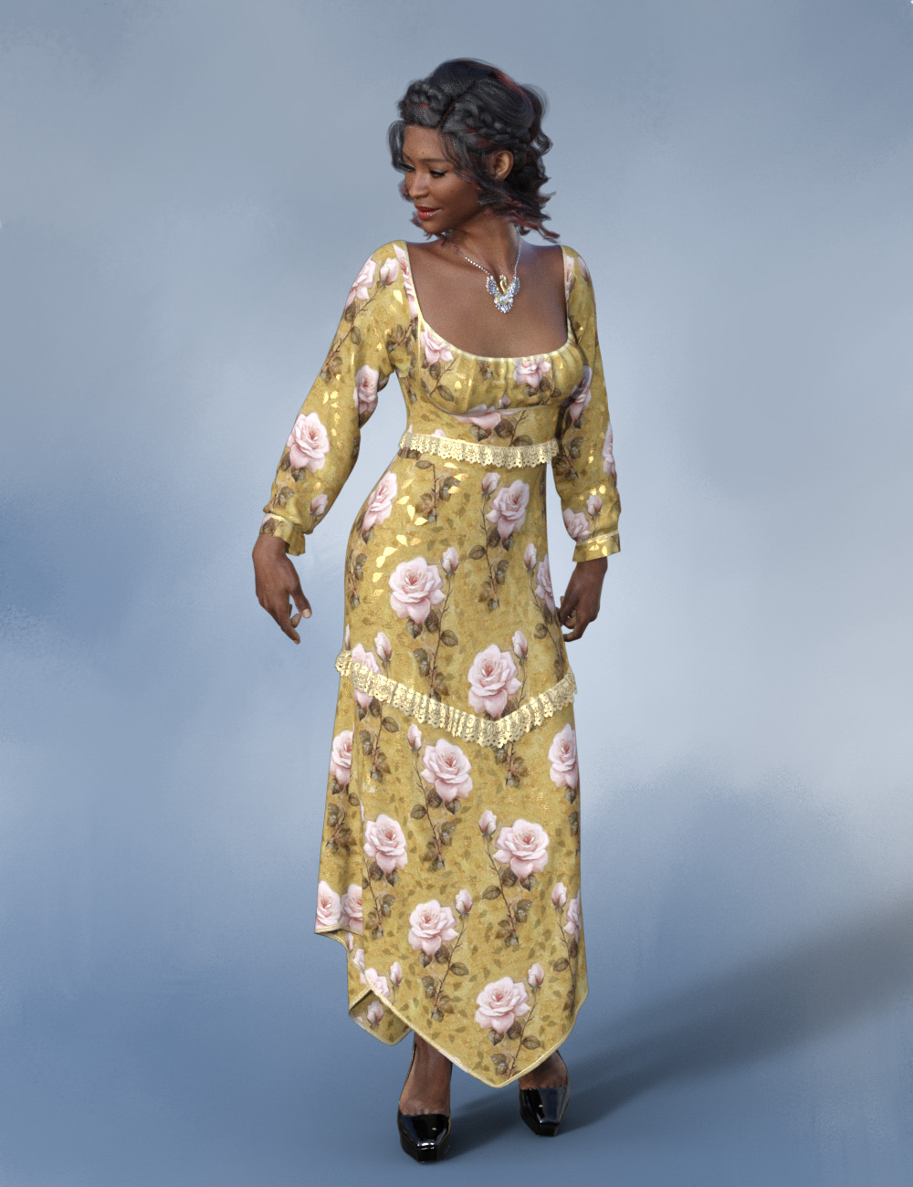 SIC Verne Add On for A97's dForce Phanie Dress | Daz 3D