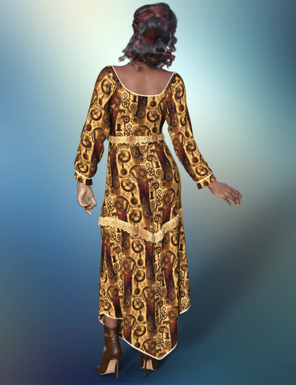 SIC Verne Add On for A97's dForce Phanie Dress | Daz 3D