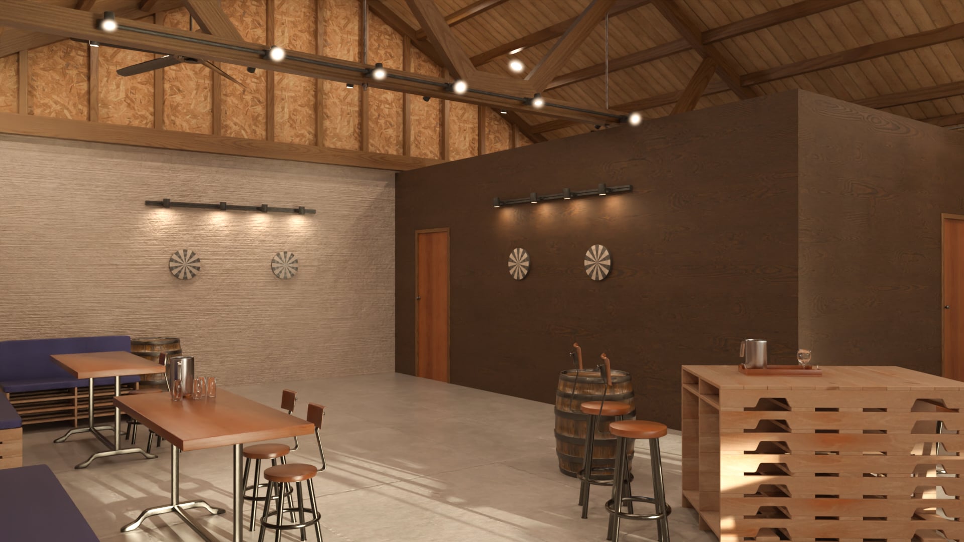 Modern Barn Restaurant | Daz 3D