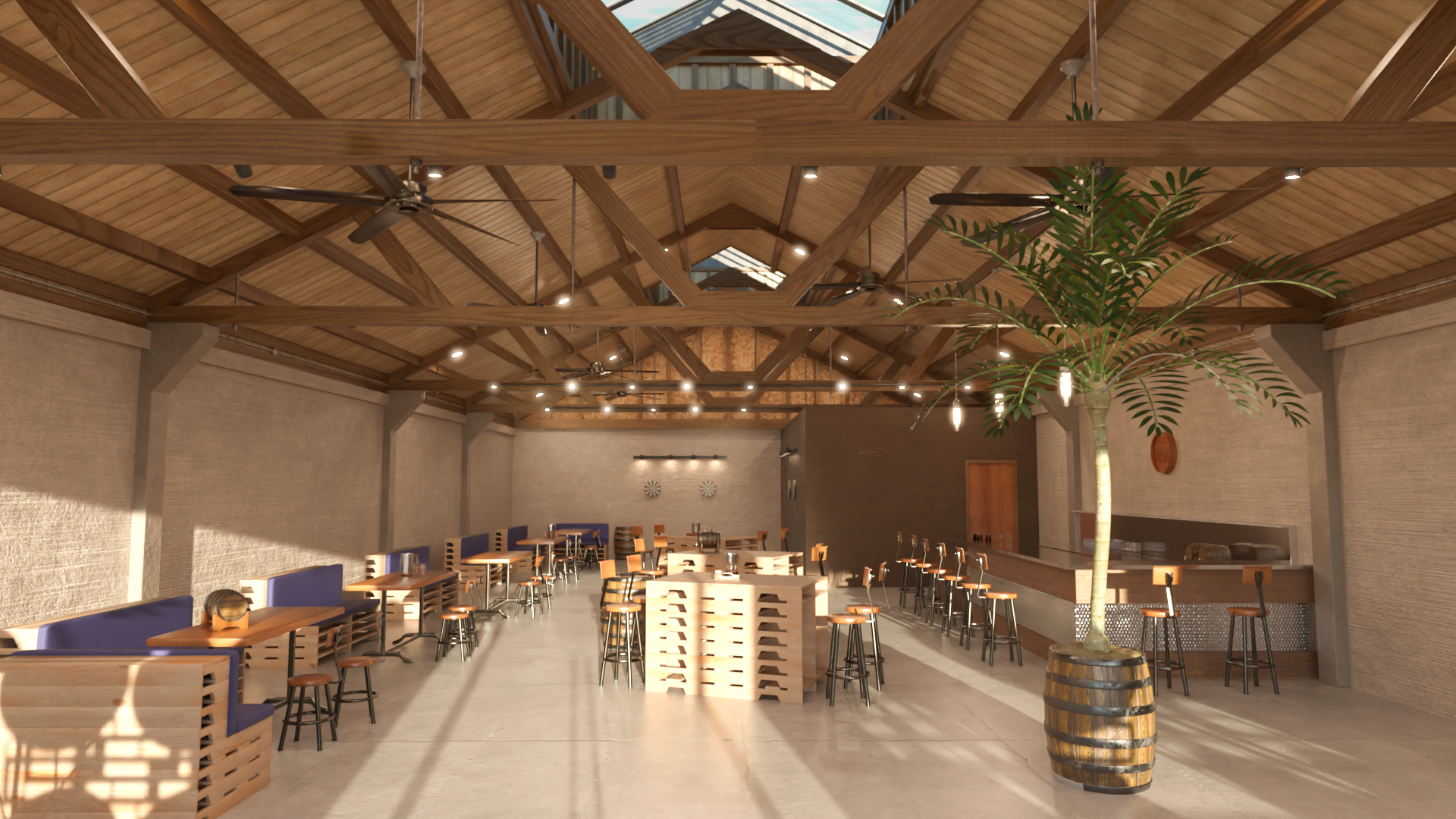 Modern Barn Restaurant | Daz 3D