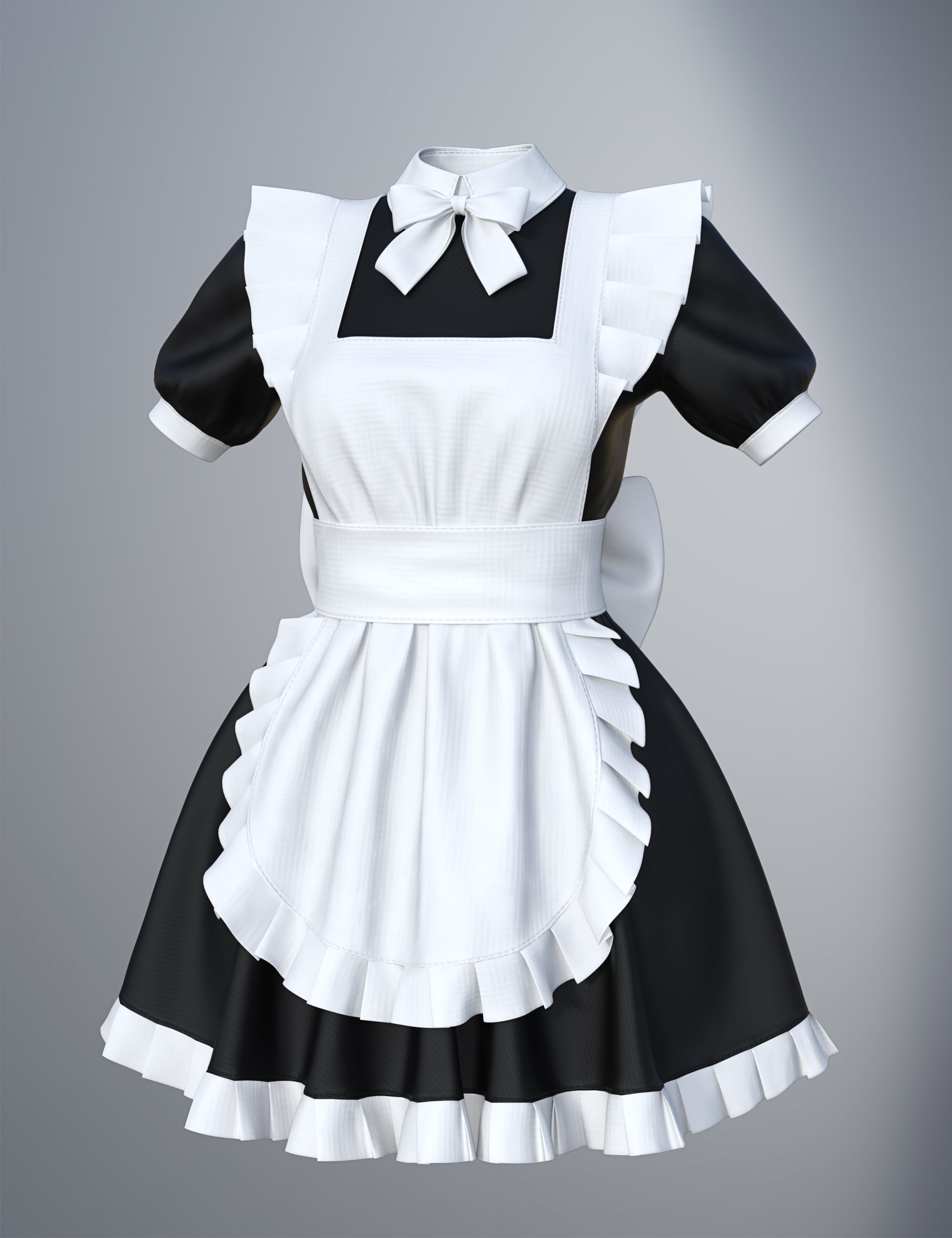 dForce SU Maid Uniform for Genesis 9, 8.1, and 8 Female | Daz 3D