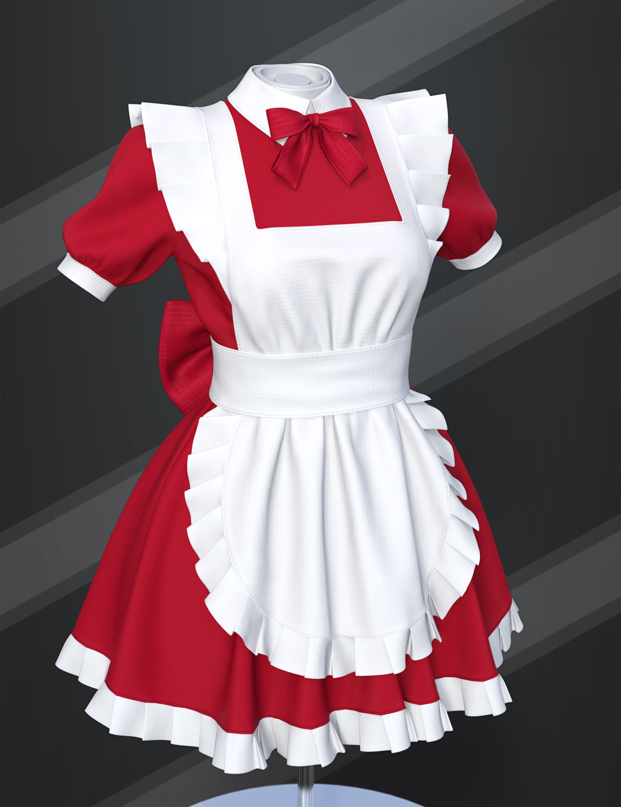 dForce SU Maid Uniform for Genesis 9, 8.1, and 8 Female | Daz 3D