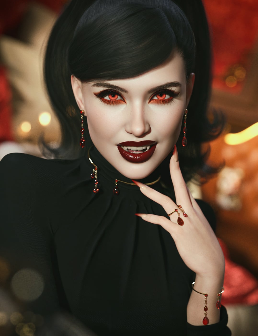 Addy Maia Vampire and Jewelry Addon for Genesis 9 | Daz 3D