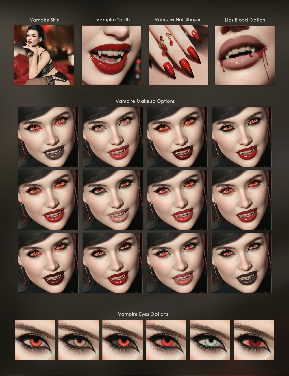 Addy Maia Vampire and Jewelry Addon for Genesis 9 | Daz 3D