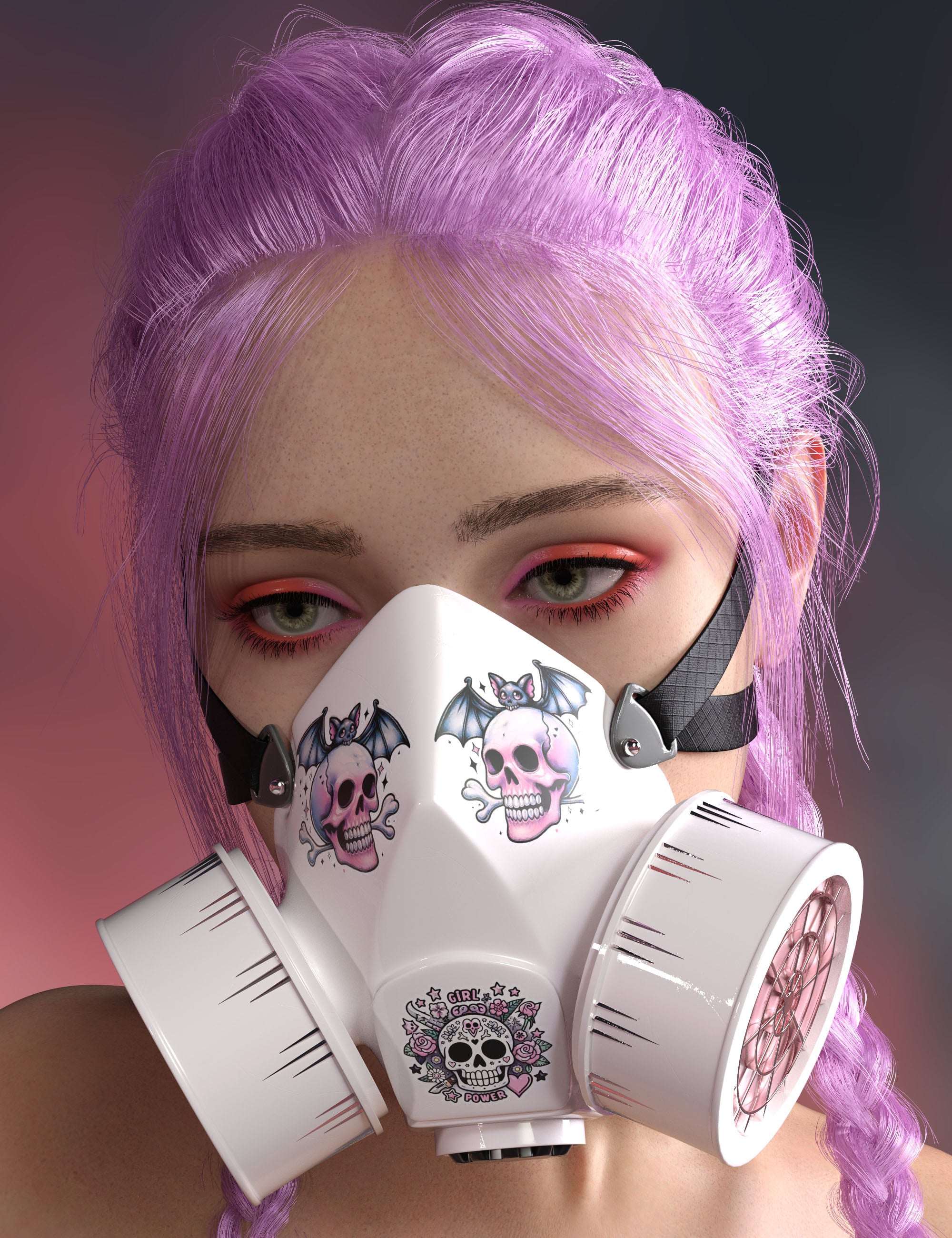 Pastel Goth Mask for Genesis 9 | Daz 3D