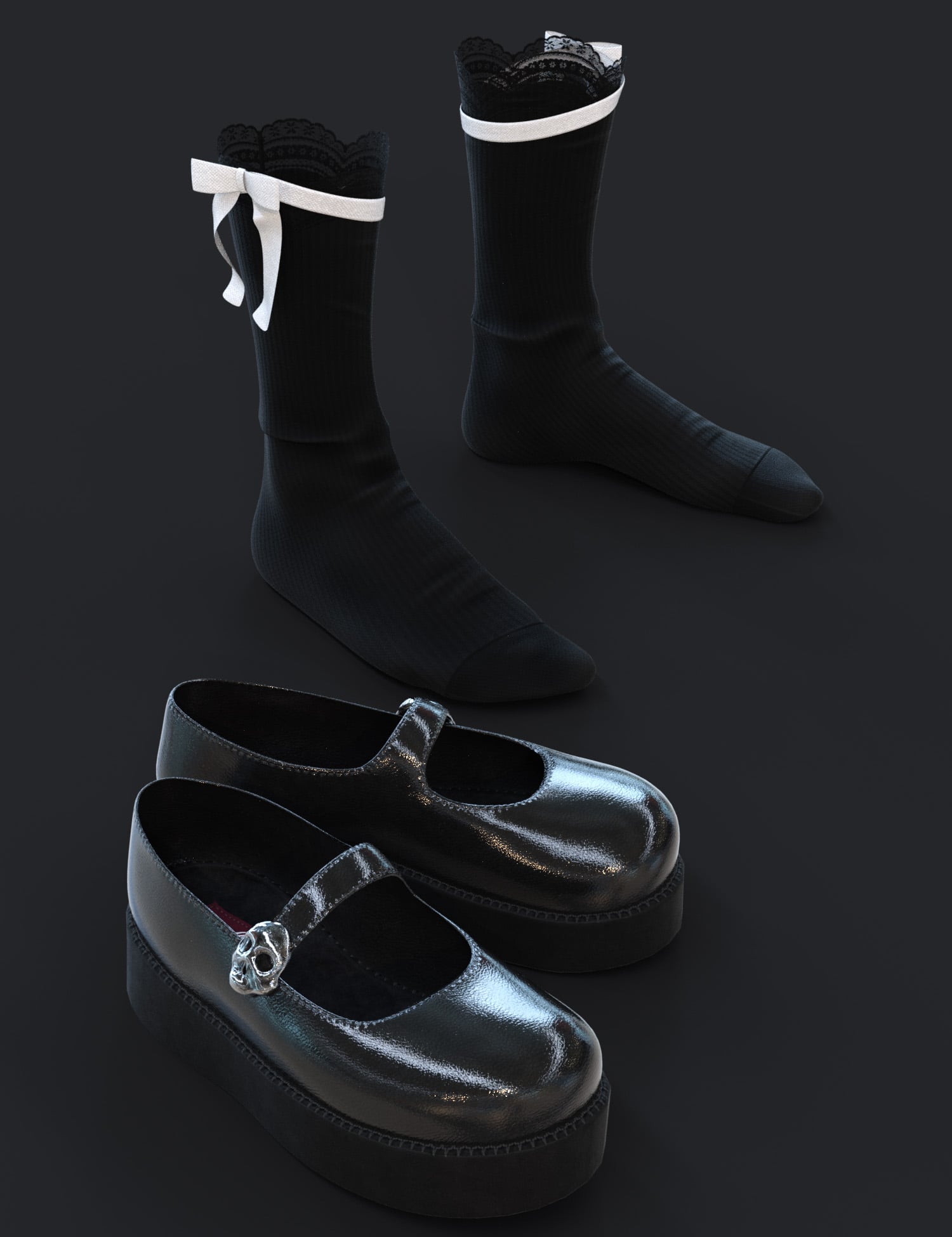 dForce Sweet Emo Outfit for Genesis 9 | Daz 3D