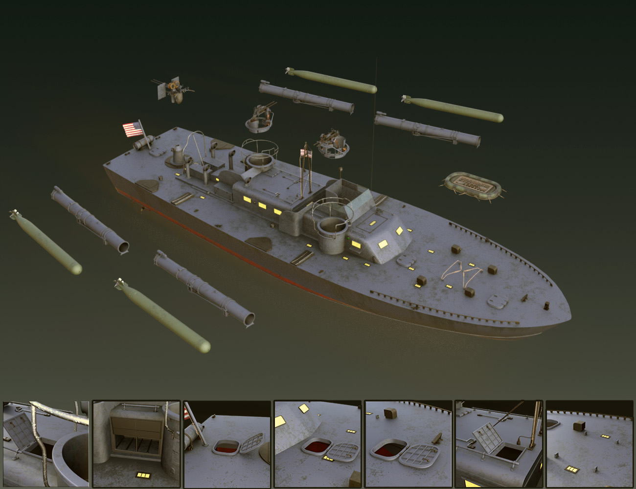 Elco Patrol Torpedo Boat | Daz 3D