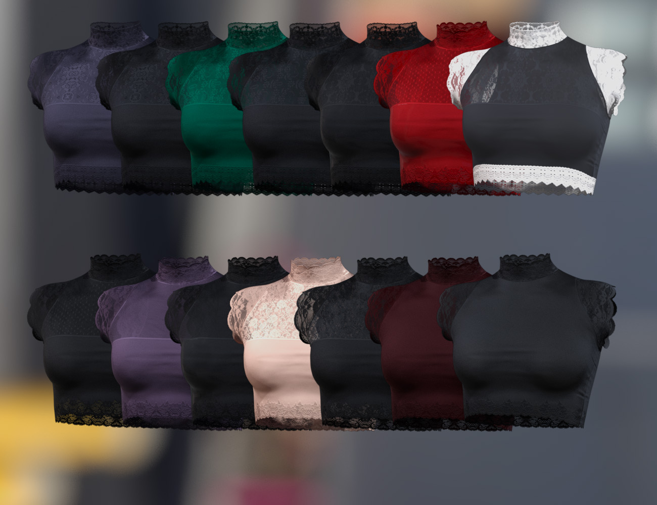 dForce Little Lacy Midriff Genesis 9 | Daz 3D