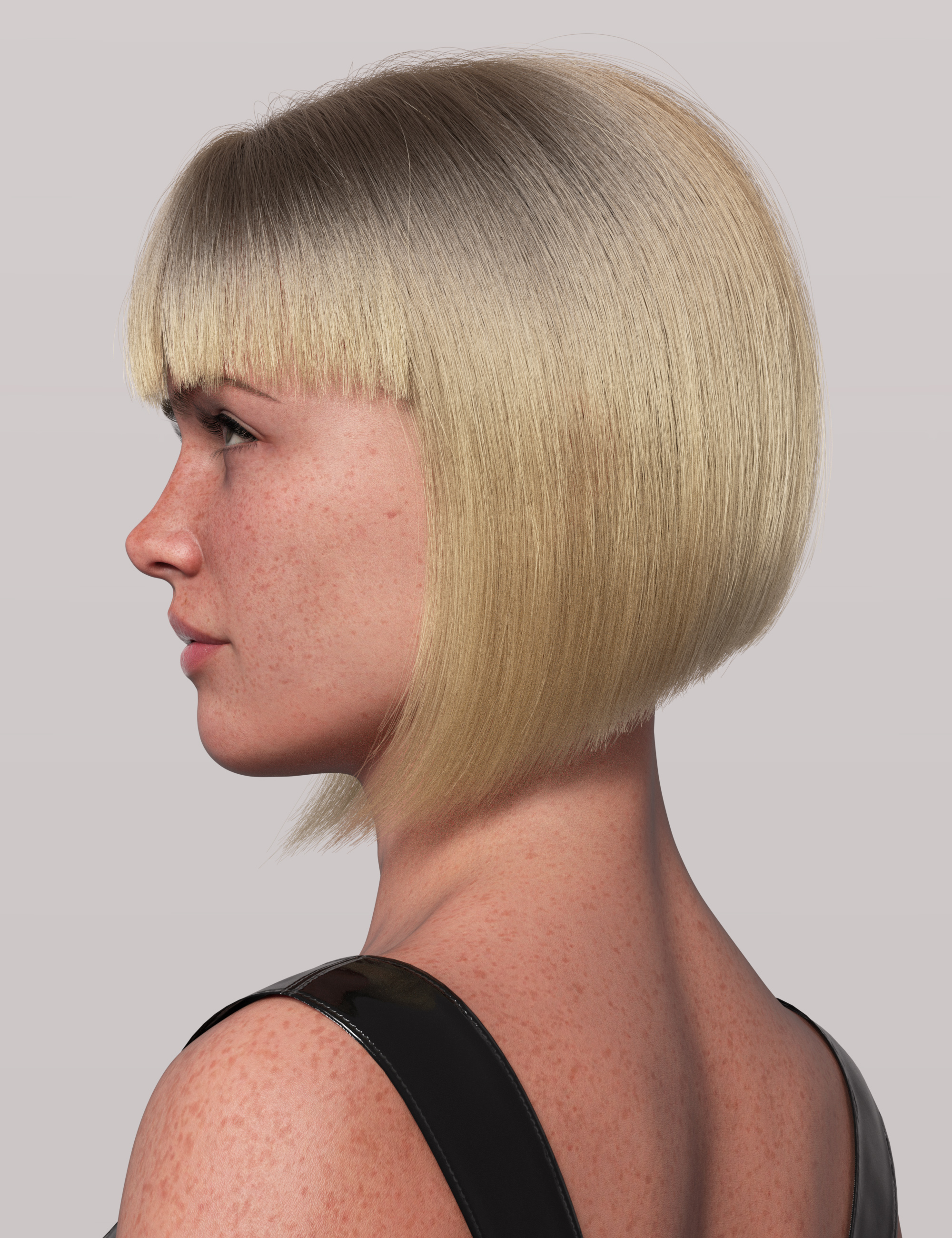dForce Strand-Based Classic Bob 2 Hair for Genesis 9 and 8 Female | Daz 3D