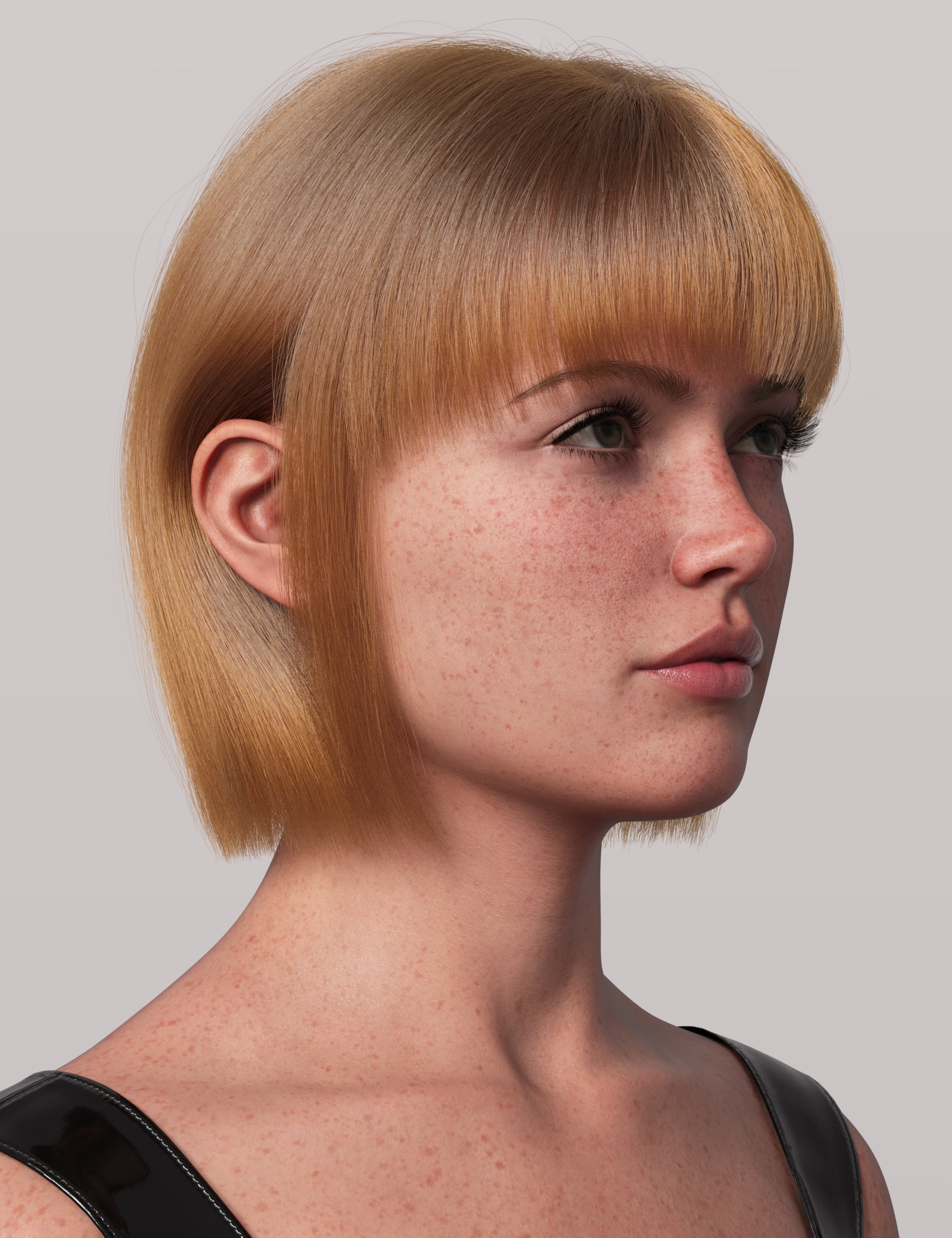 dForce Strand-Based Classic Bob 2 Hair for Genesis 9 and 8 Female | Daz 3D