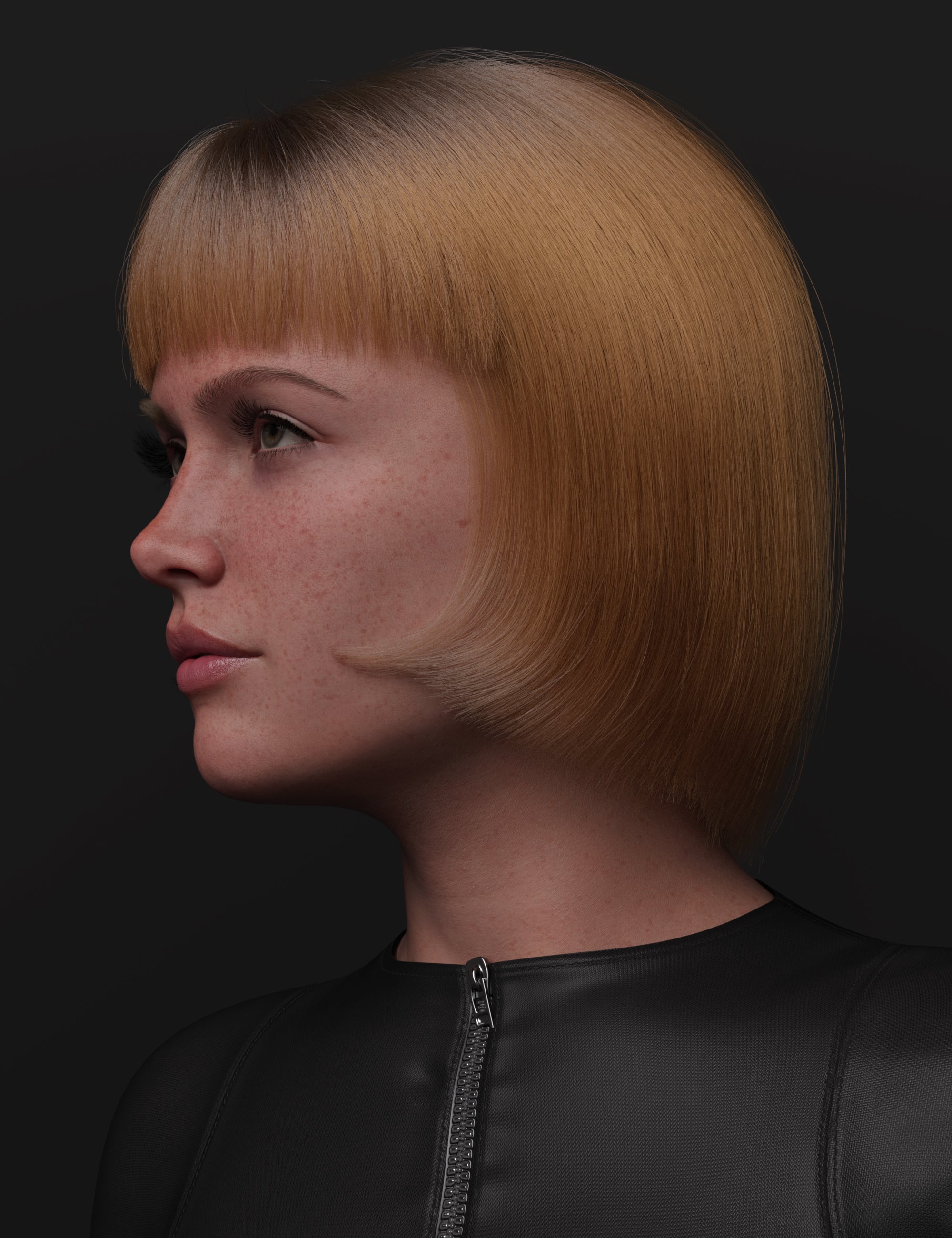 dForce Strand-Based Classic Bob 2 Hair for Genesis 9 and 8 Female | Daz 3D