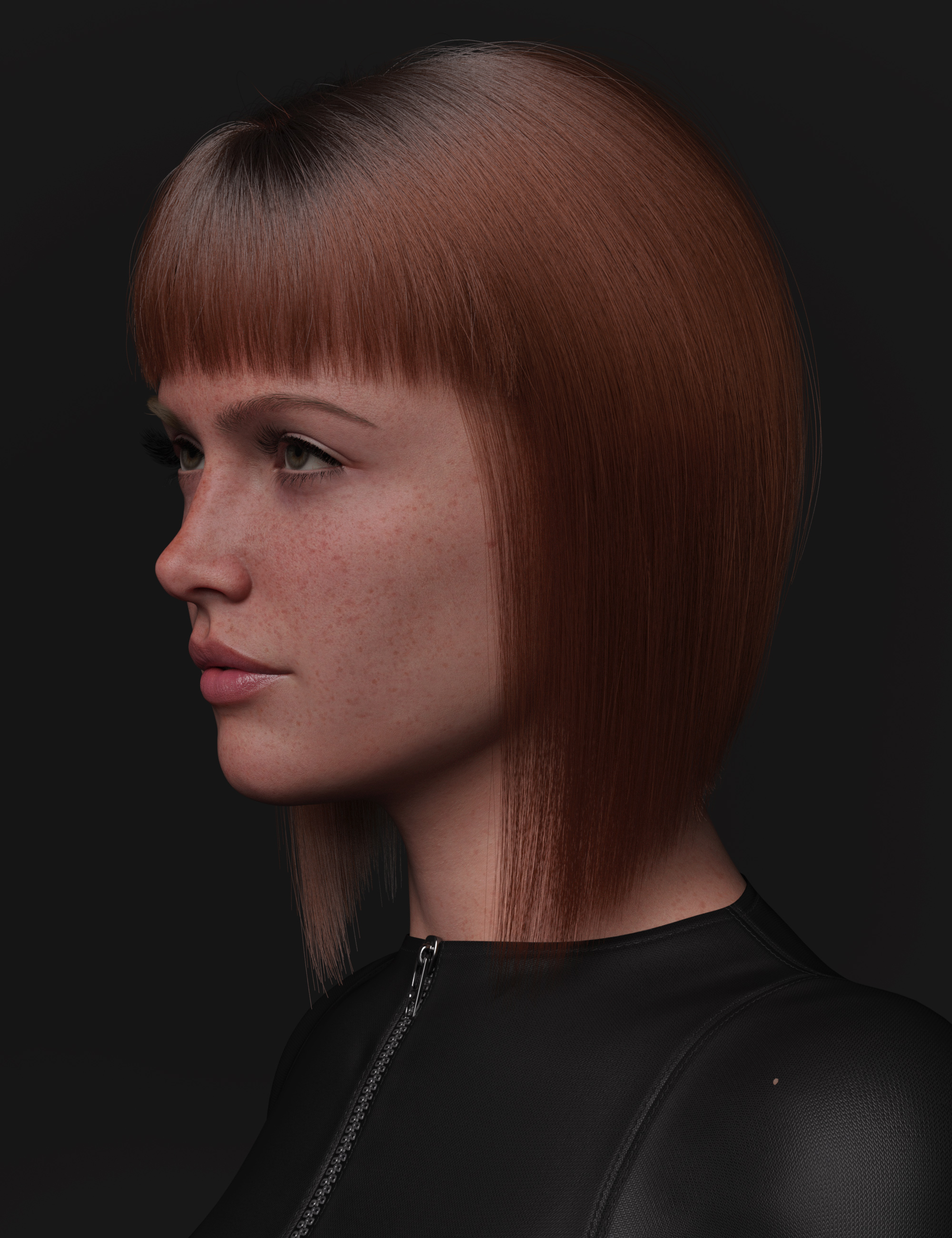 dForce Strand-Based Classic Bob 2 Hair for Genesis 9 and 8 Female | Daz 3D