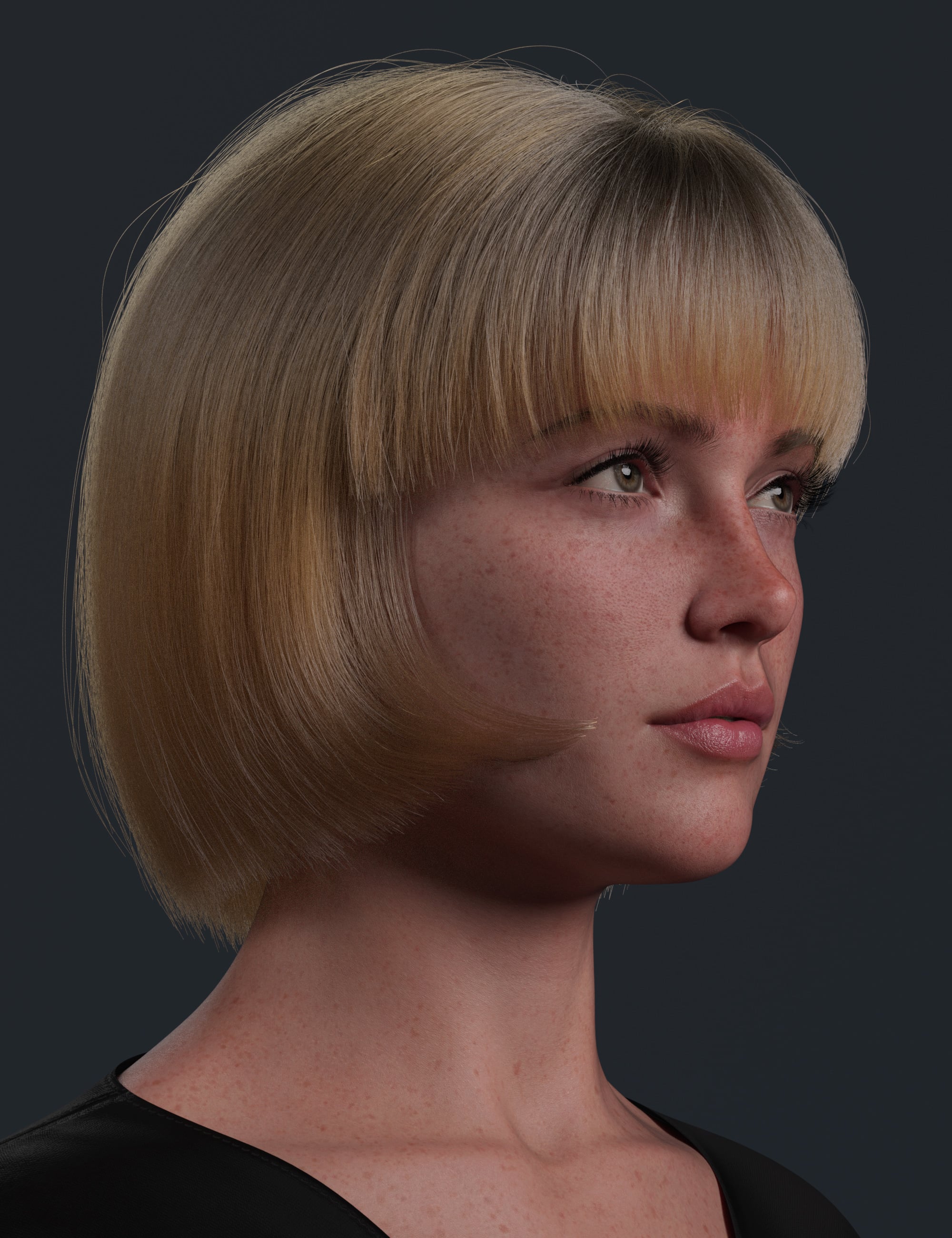 dForce Strand-Based Classic Bob 2 Hair Color Expansion | Daz 3D