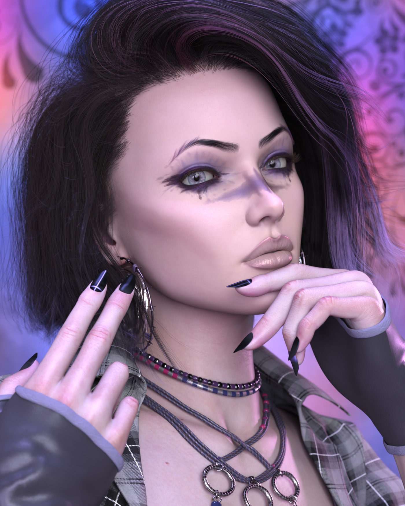 Gothic Makeup Geoshells and Merchant Resource for Genesis 9 | Daz 3D