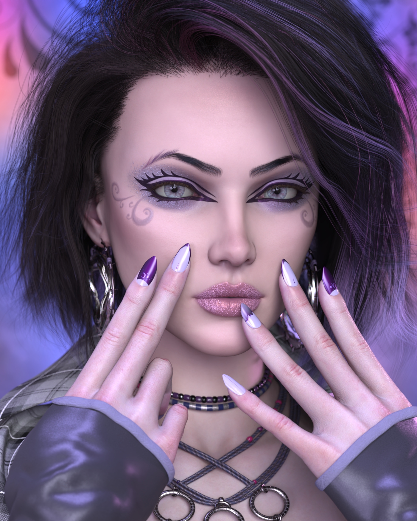Gothic Makeup Geoshells and Merchant Resource for Genesis 9 | Daz 3D