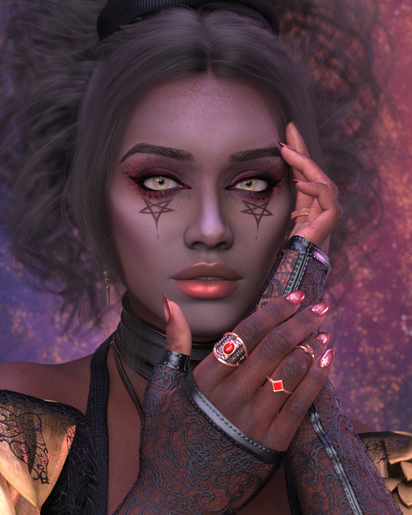 Gothic Makeup Geoshells and Merchant Resource for Genesis 9 | Daz 3D