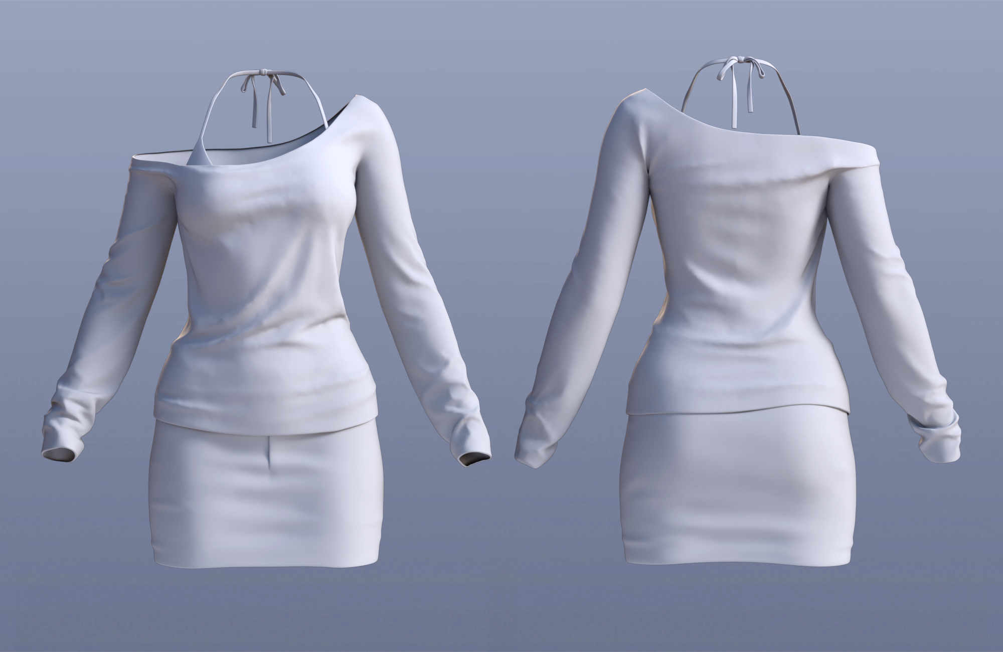 dForce BS Off Shoulder Suit for Genesis 9 | Daz 3D