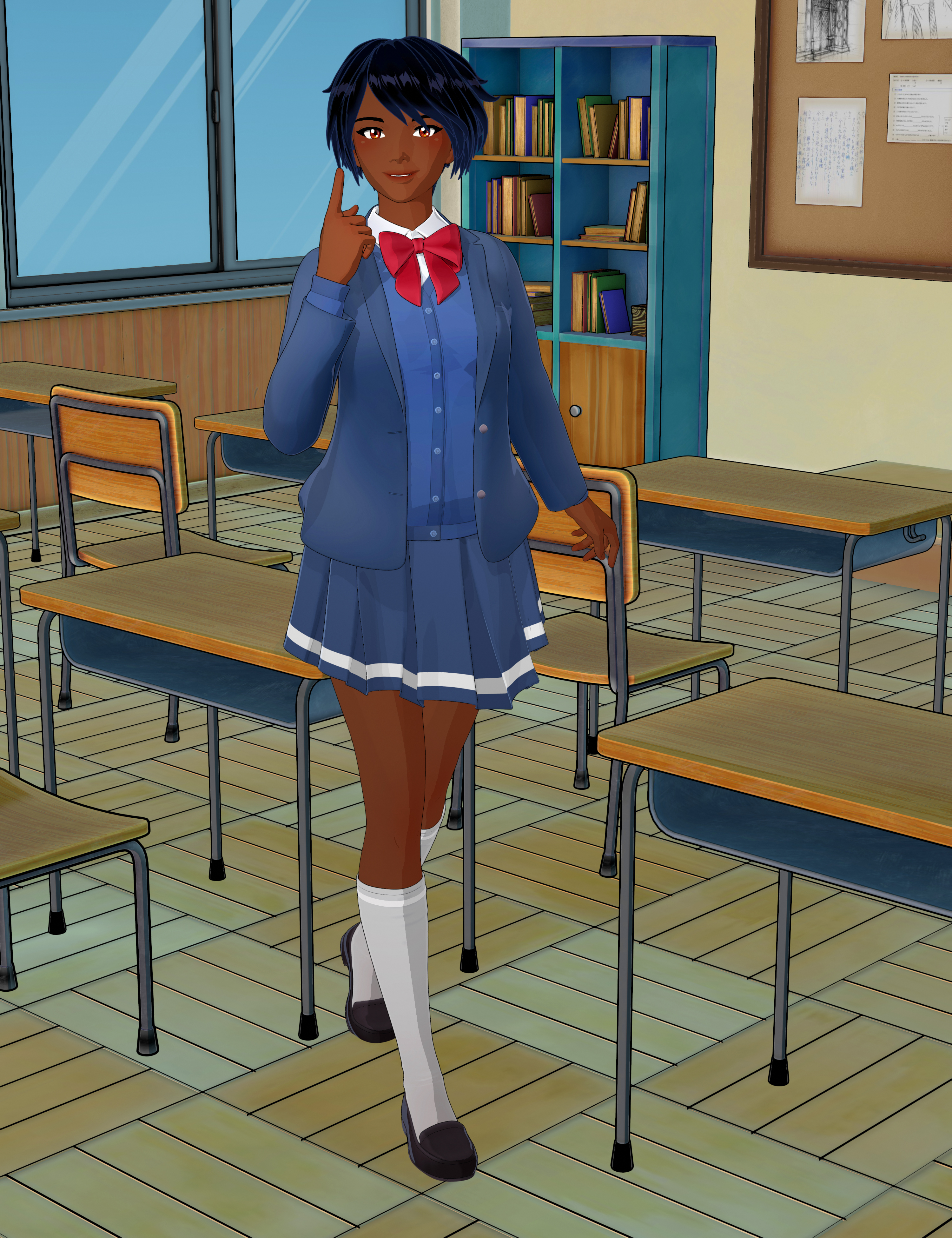 dForce Tensai School Uniform for Genesis 9 Toons | Daz 3D