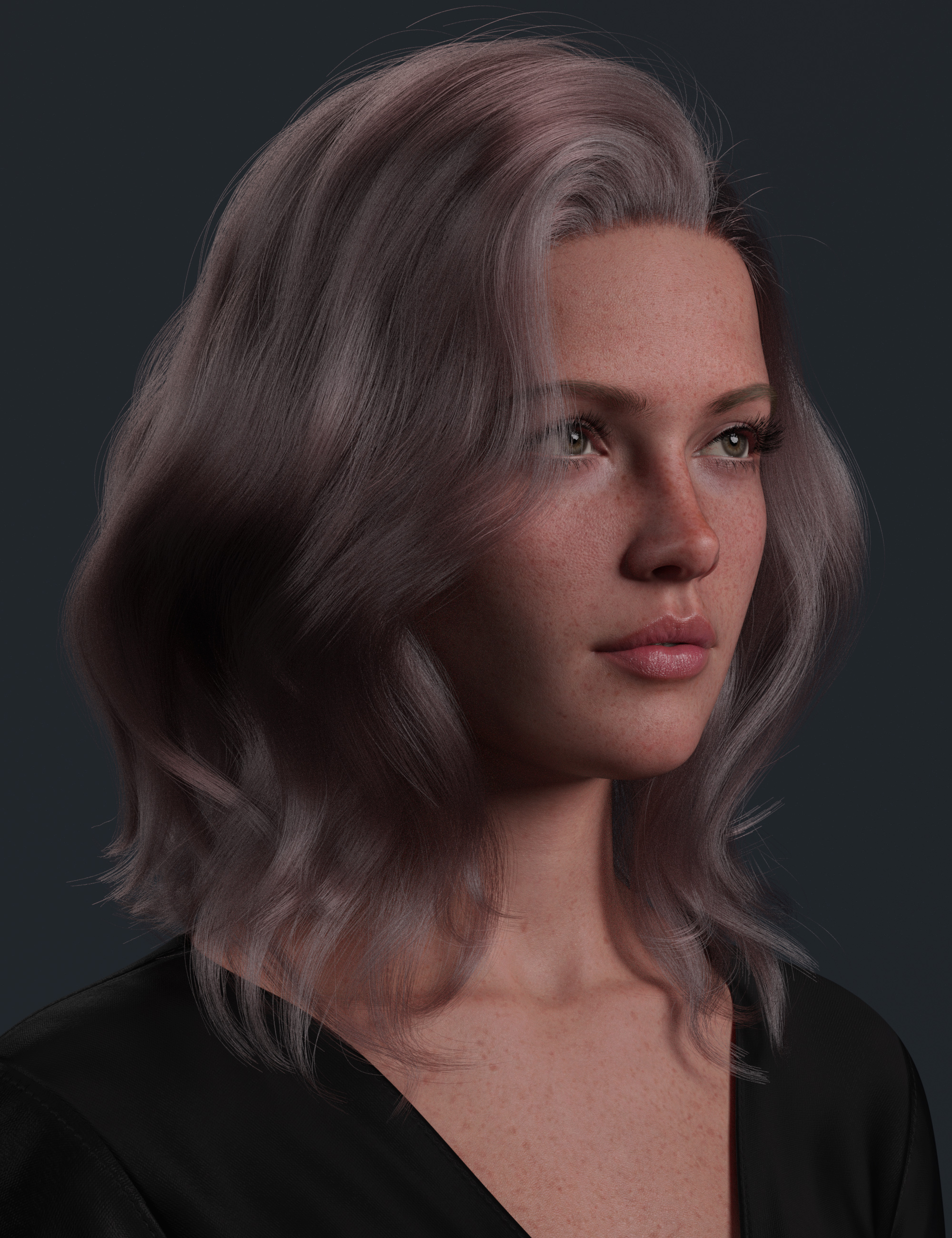 dForce Strand-Based Voluminous Wavy Bob Style Hair Color Expansion | Daz 3D