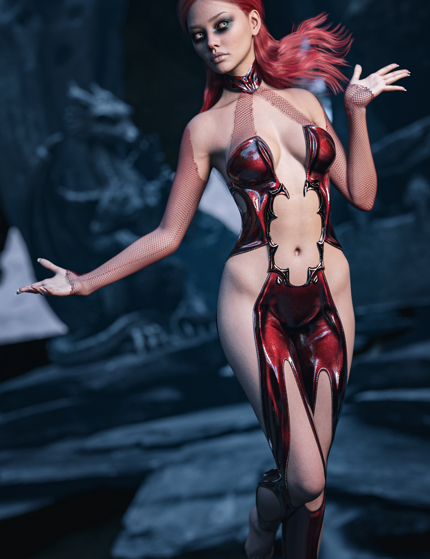 dForce Endless Void Bodysuit for Genesis 9 | Daz 3D