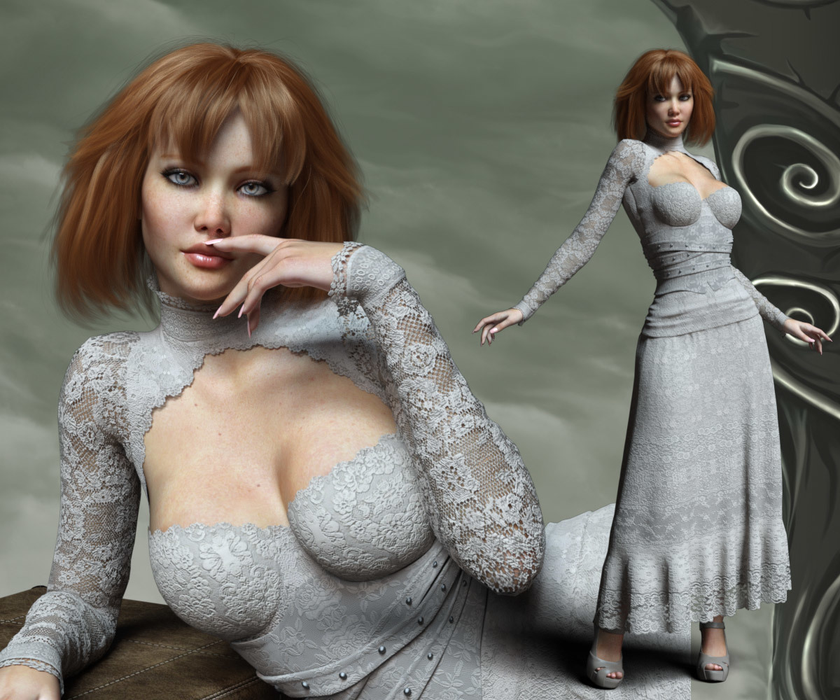Scarlett dForce Dress and Cincher | Daz 3D