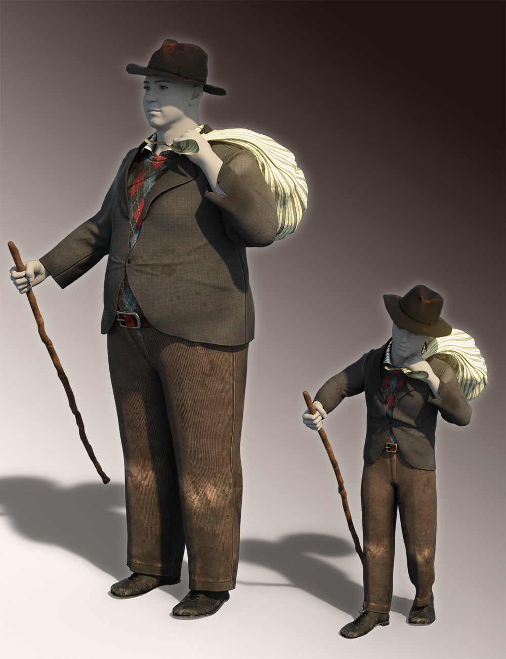 dForce Travelling Merchant Outfit for Genesis 9 | Daz 3D