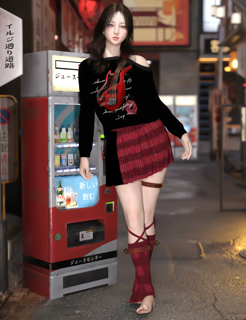 dForce EG Punk Costumes for Genesis 9 | Daz 3D