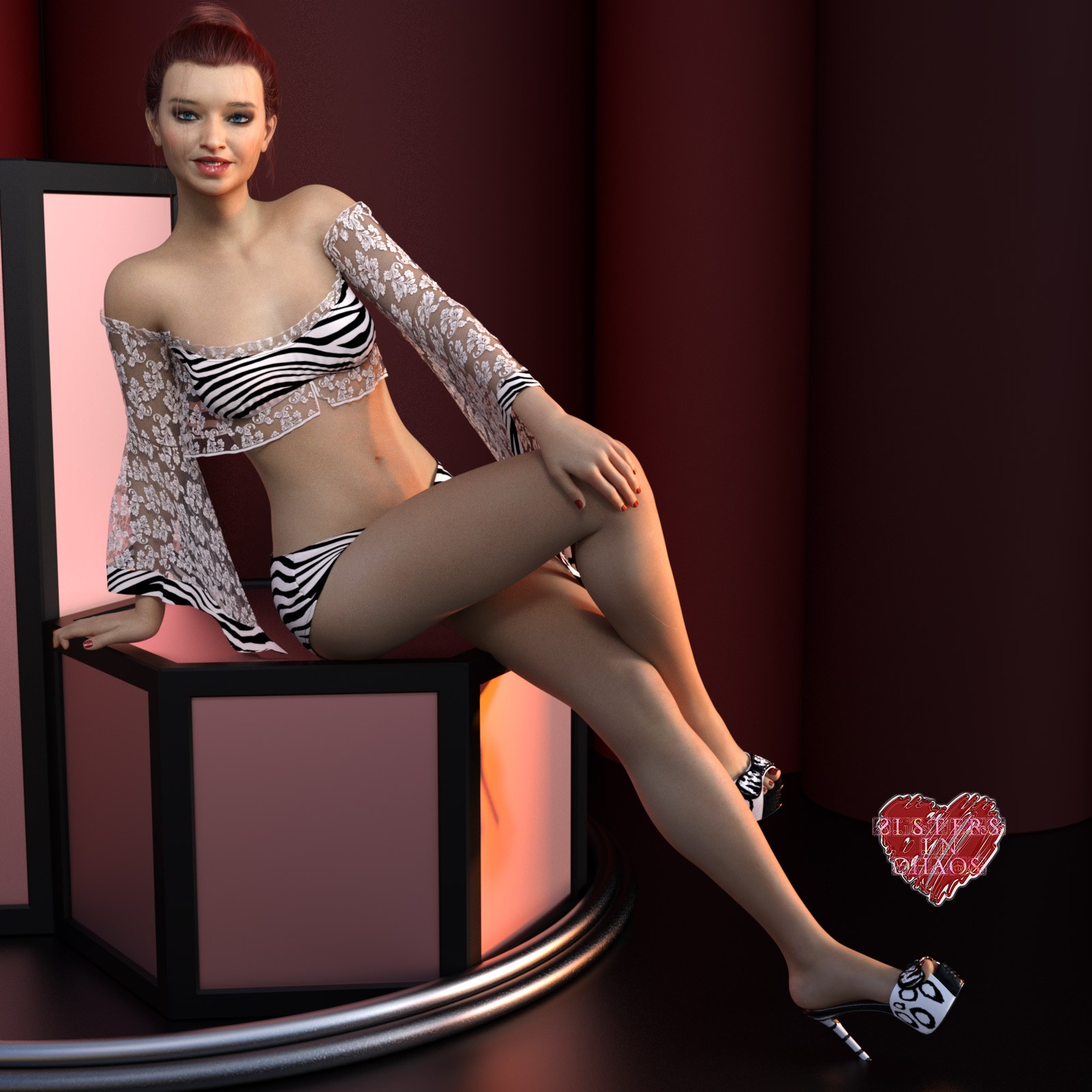 SIC Lovely for dForce Lula Shorts Set for G8xF | Daz 3D