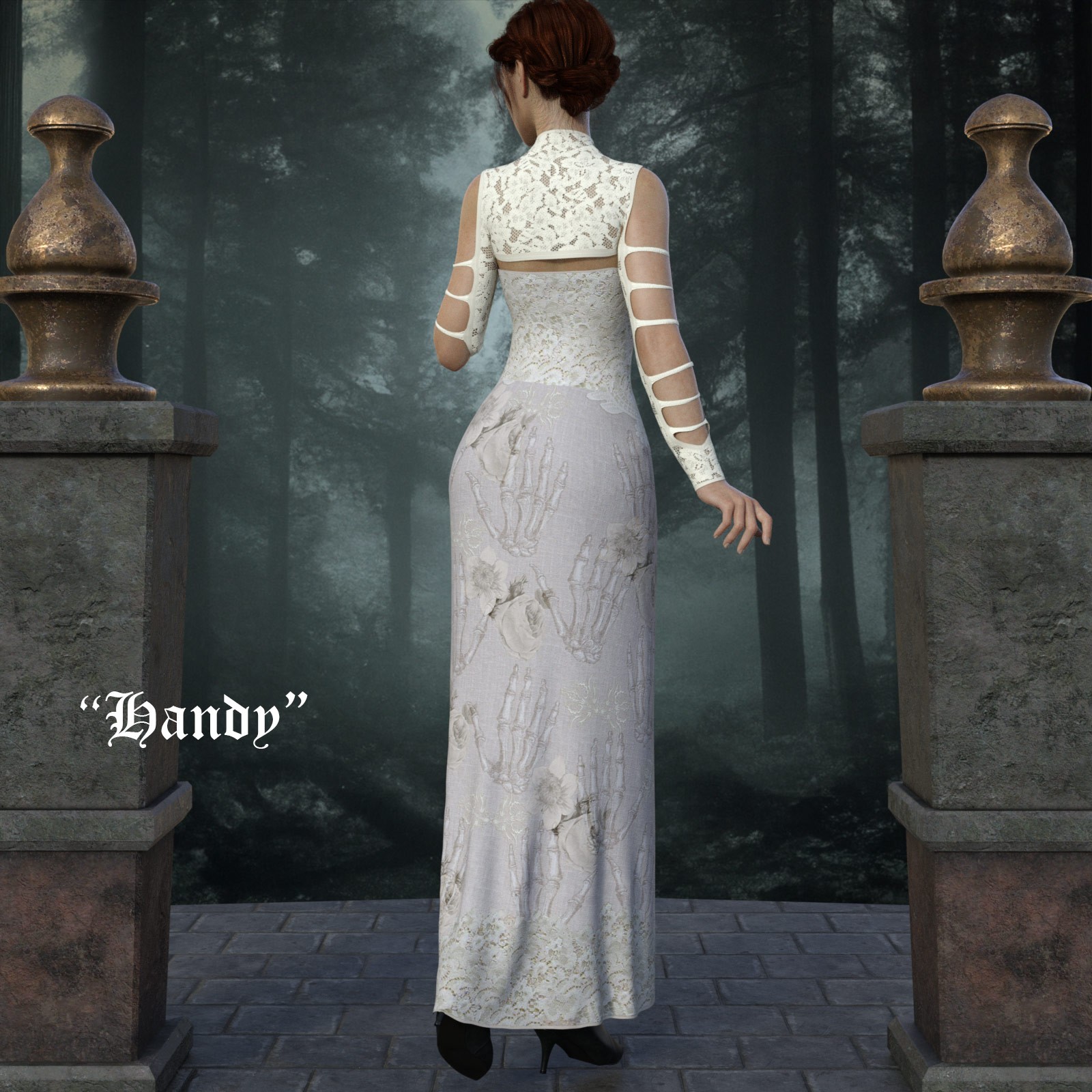 Moonlight Add-On for Gothic Dress 2 for Genesis 8xF | Daz 3D