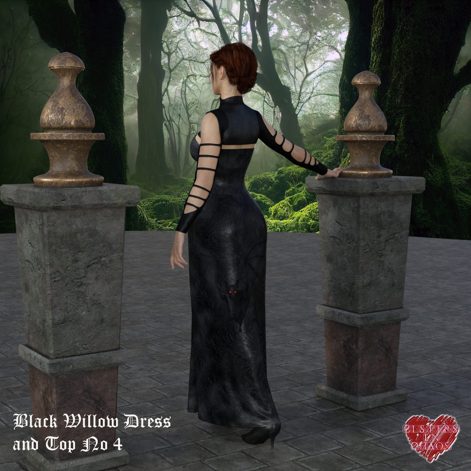 Moonlight Add-On for Gothic Dress 2 for Genesis 8xF | Daz 3D