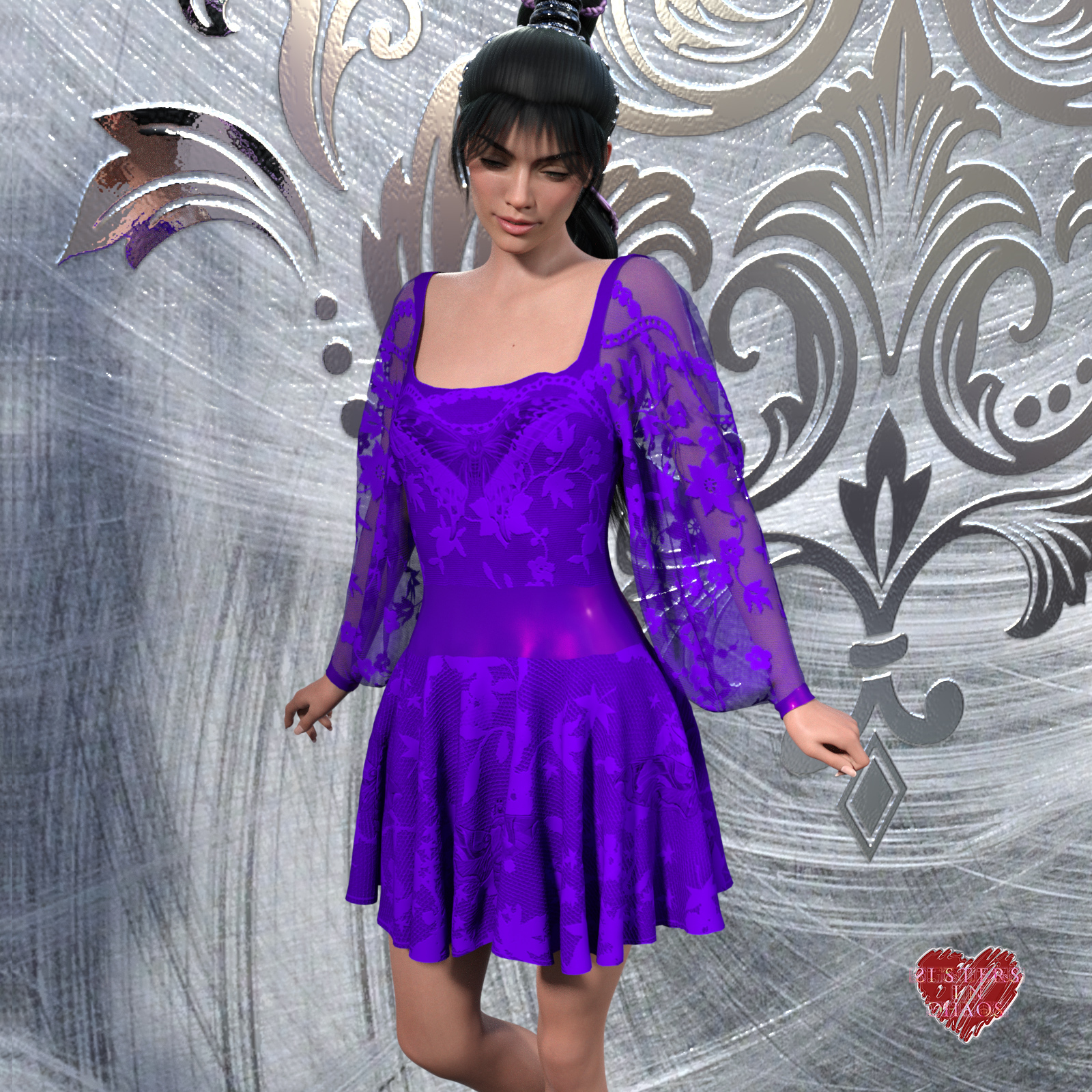 Morgana for A97's Short Dress 16 | Daz 3D