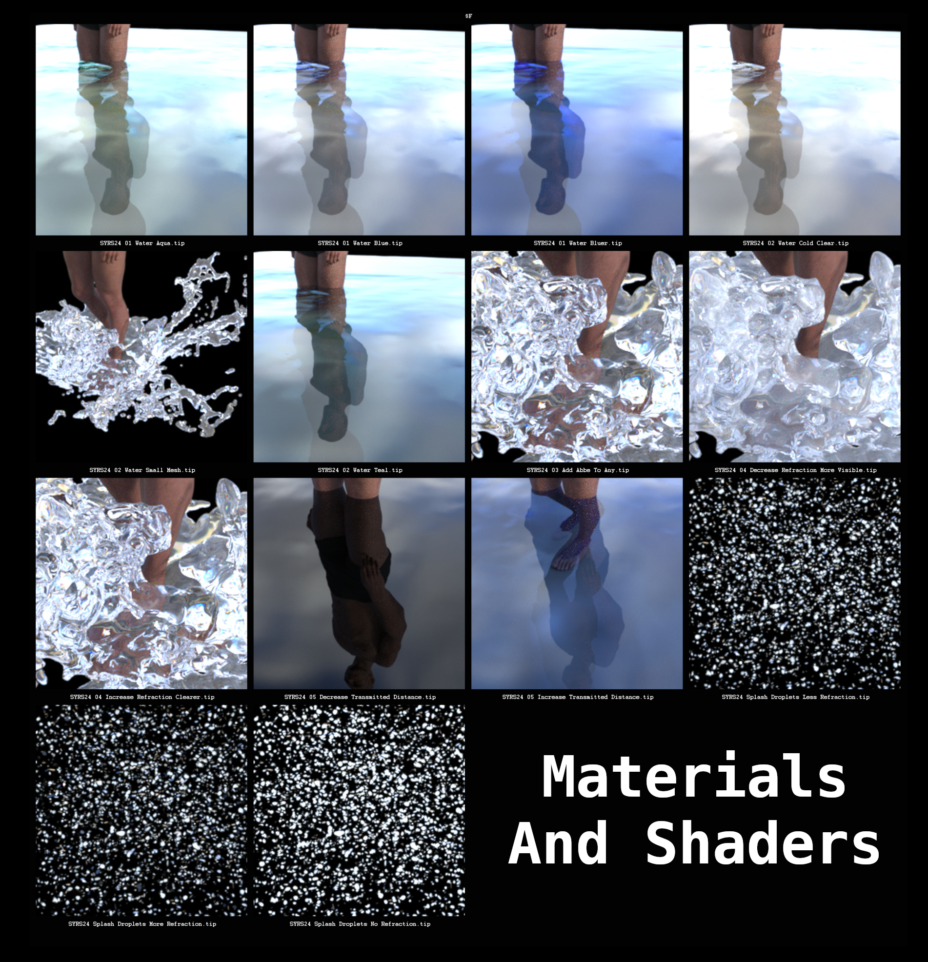 SY Realistic Splashes Iray | Daz 3D