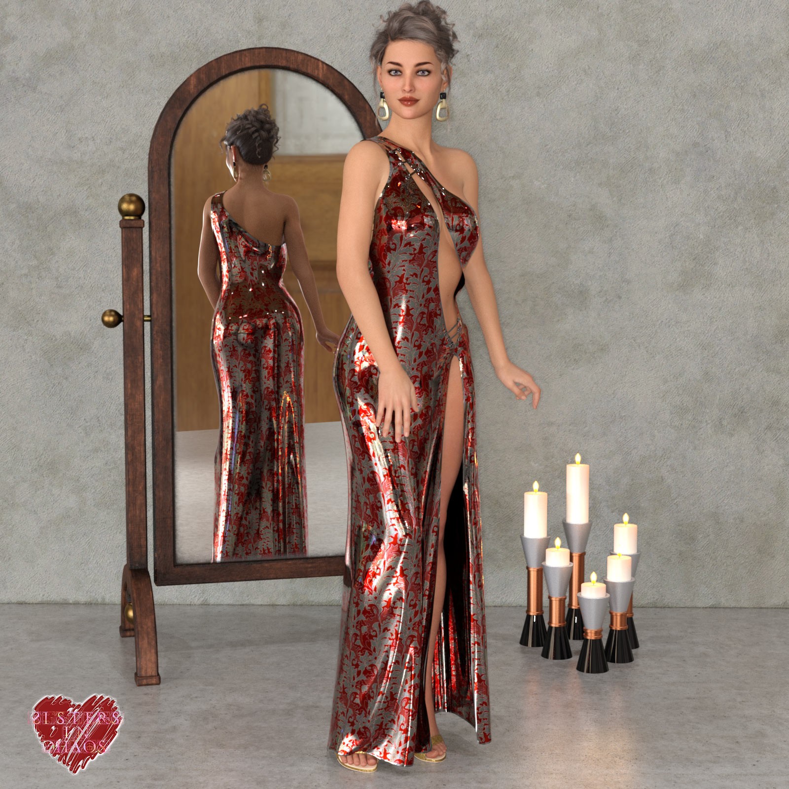 SIC Shine On for Lilith Gown G8xF | Daz 3D