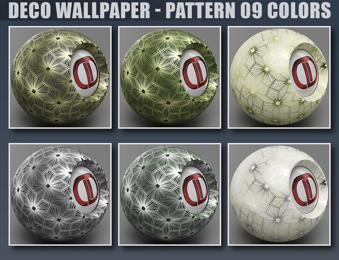 DD PBR Deco Wallpaper Shaders for Iray Vol 3 | Daz 3D