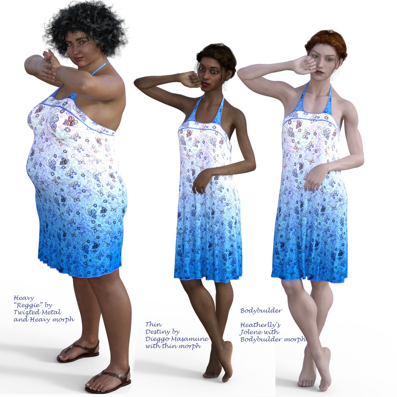 Zephyr d-force Dress for Genesis 8xFemale | Daz 3D