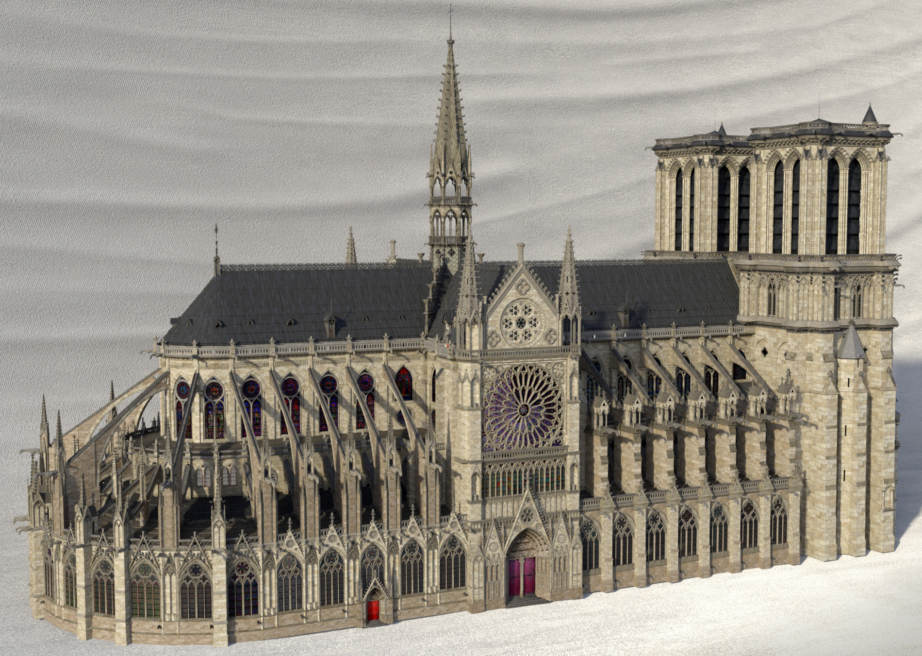 Notre Dame Cathedral Exterior | Daz 3D