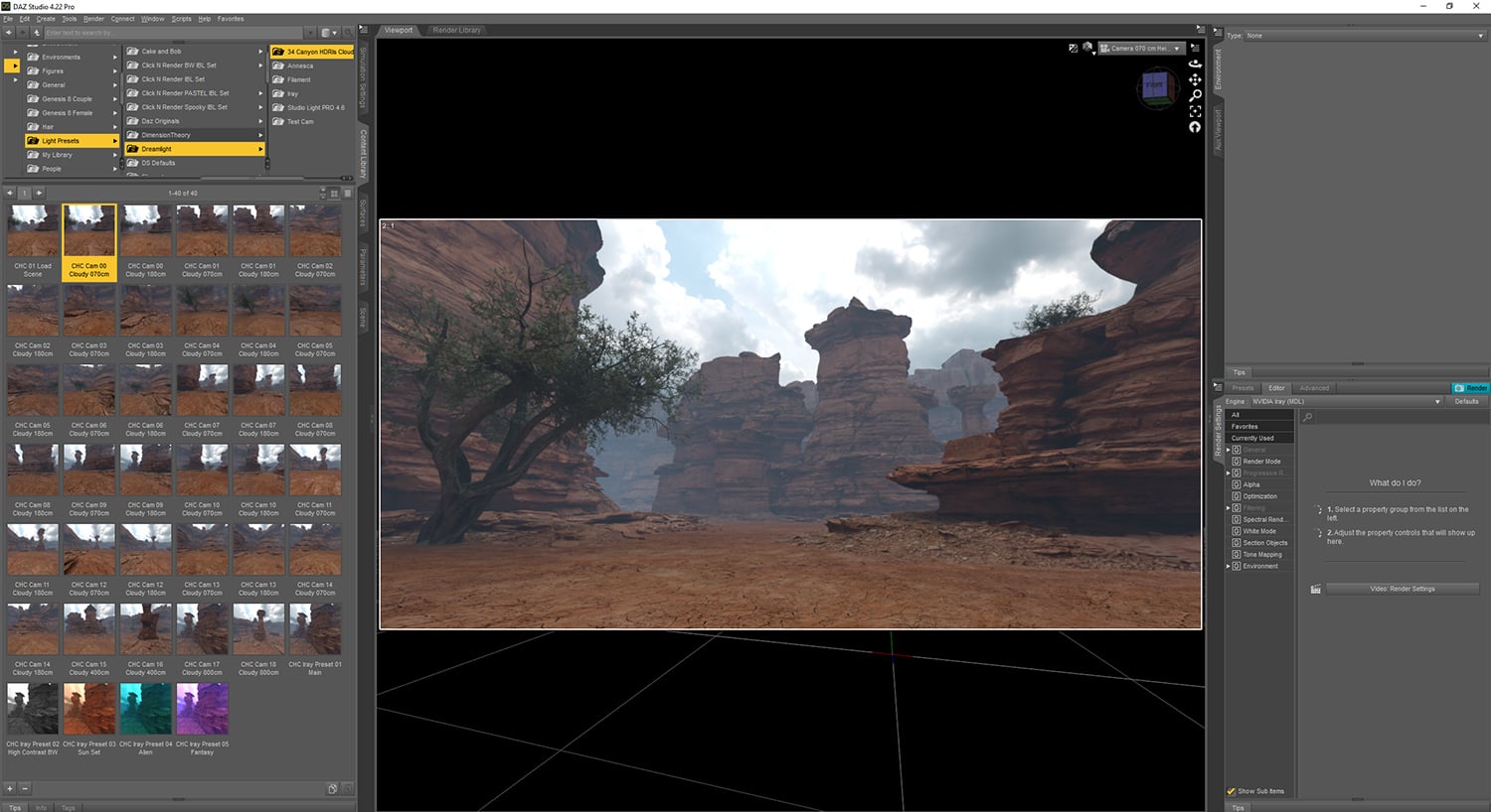 34 HDRIs Canyon Cloudy | Daz 3D