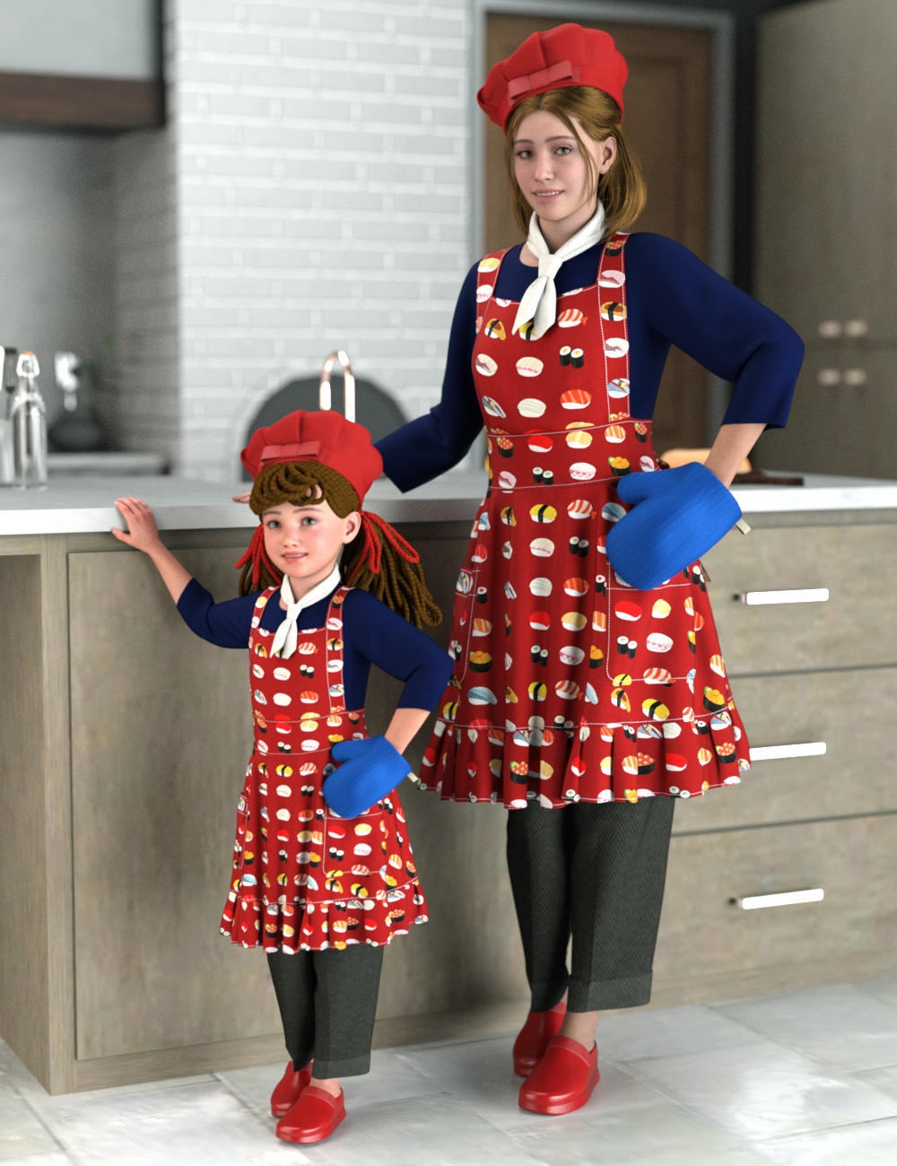 dForce PreT Cooking for Genesis 9 and 8 Females | Daz 3D