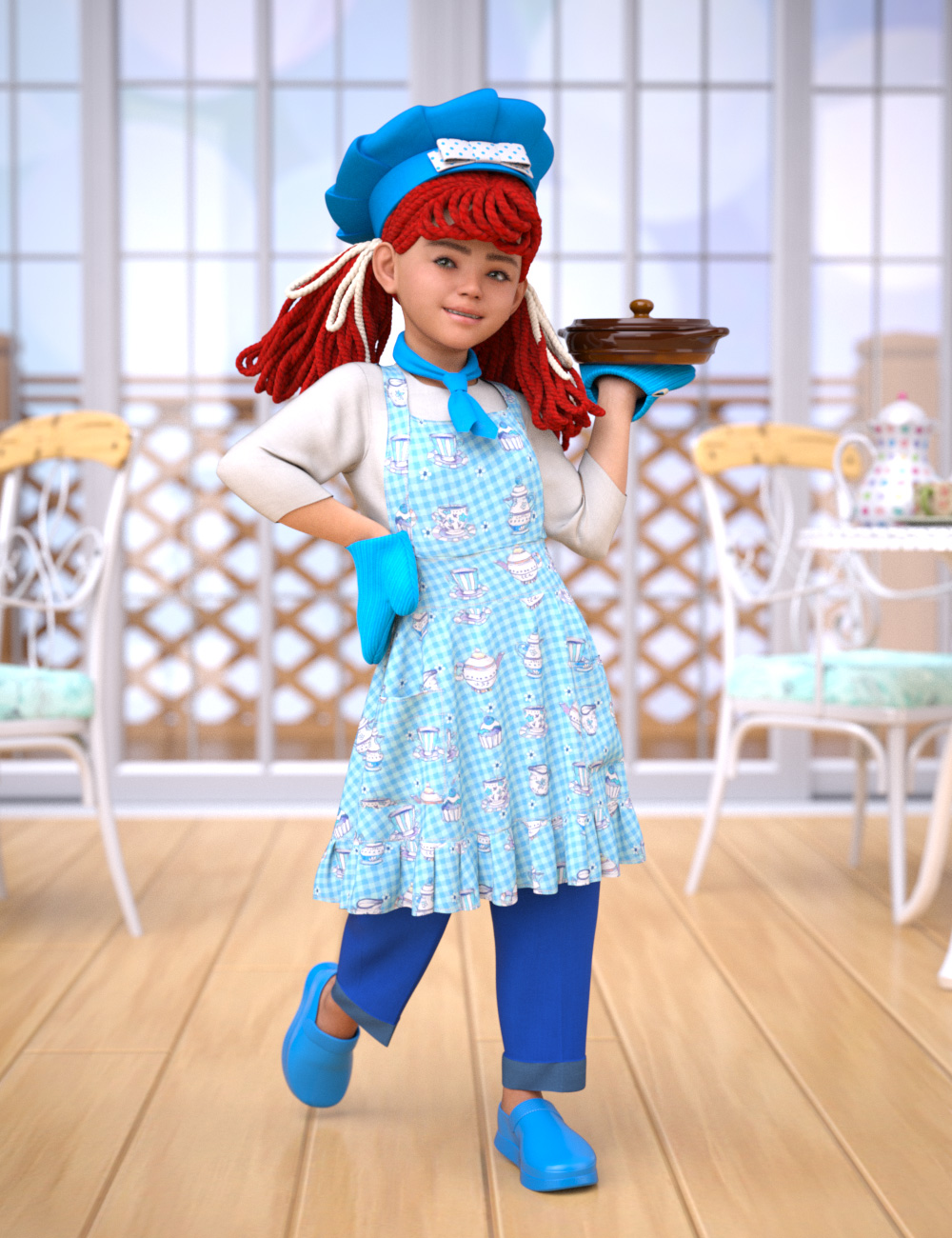 dForce PreT Cooking for Genesis 9 and 8 Females | Daz 3D