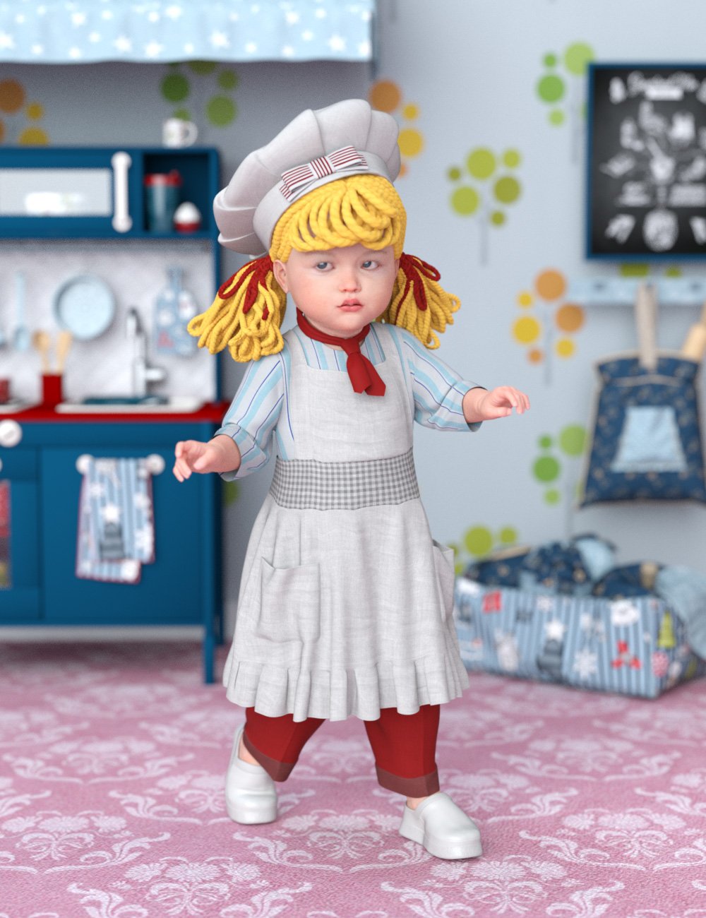 dForce PreT Cooking for Genesis 9 and 8 Females | Daz 3D