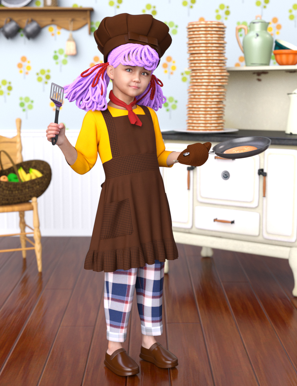 dForce PreT Cooking for Genesis 9 and 8 Females | Daz 3D