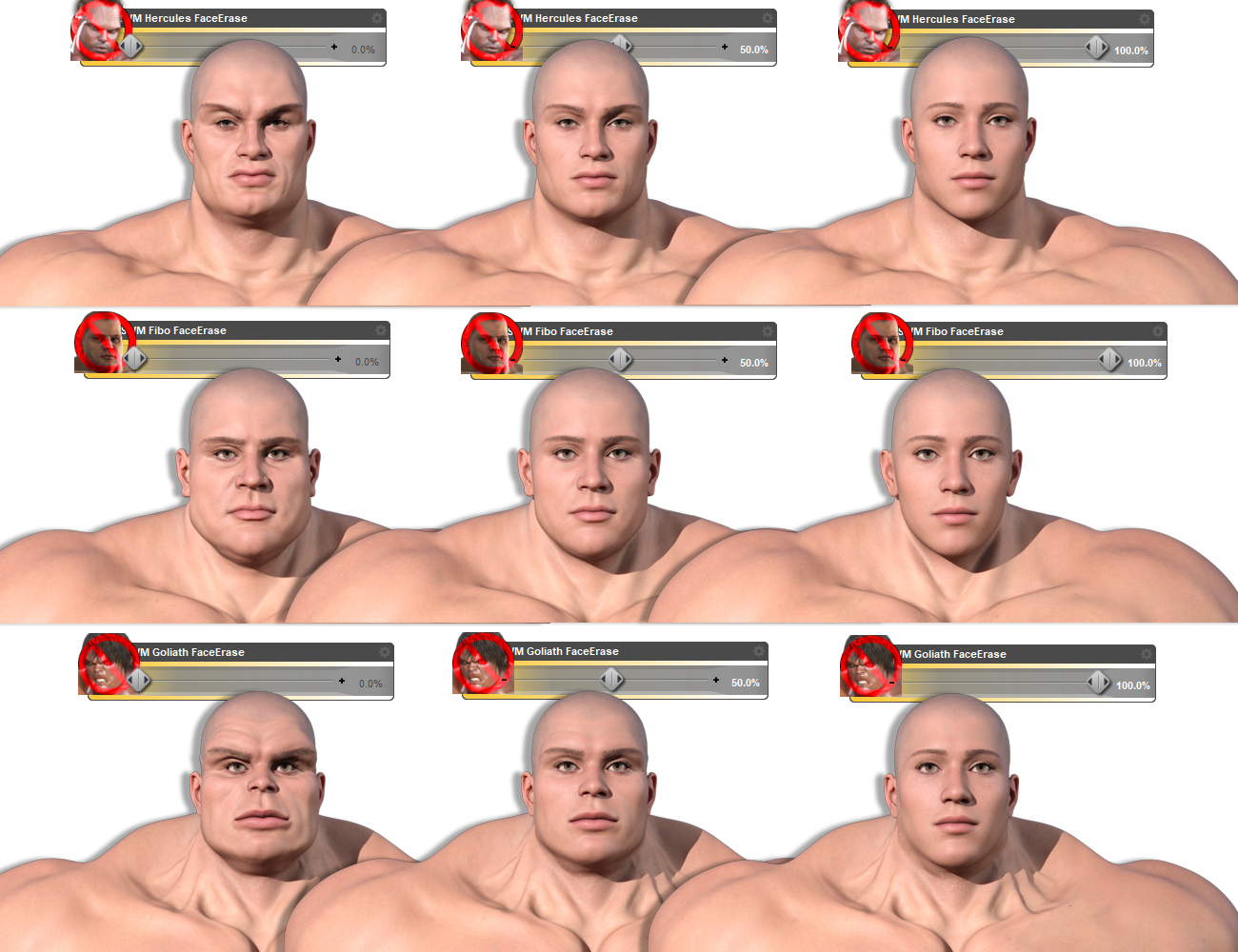 SWOLE 9 Face Erase | Daz 3D