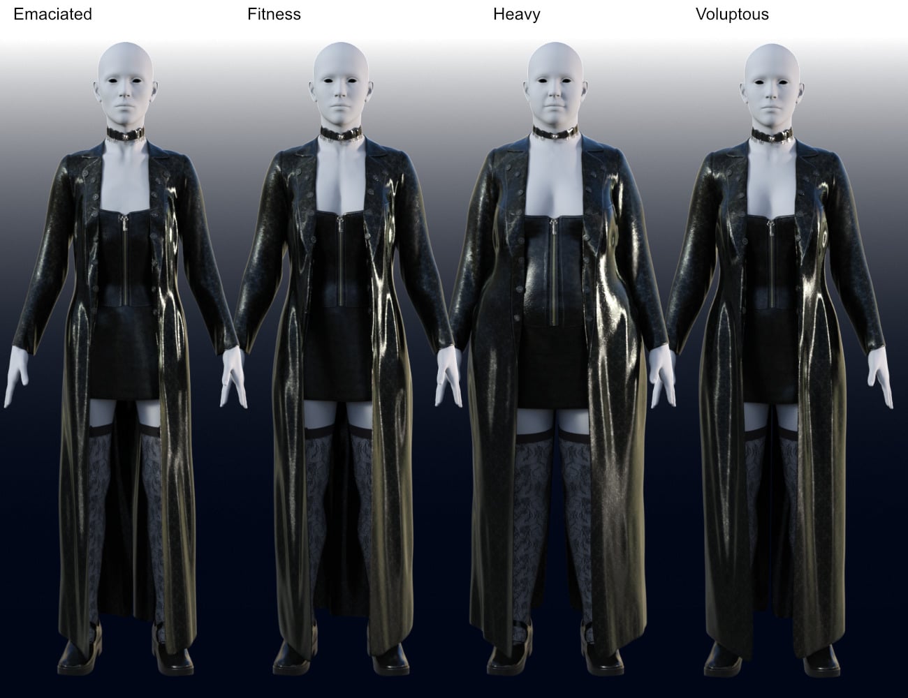 dForce Aster Goth Outfit for Genesis 9 | Daz 3D