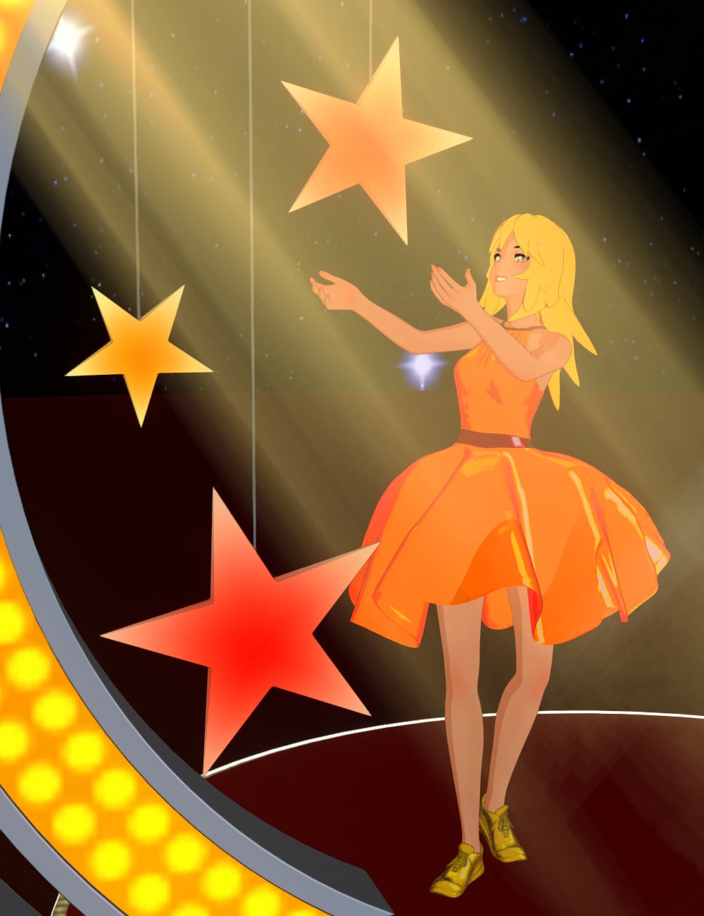 Poses For Toon Stage Construction Kit | Daz 3D