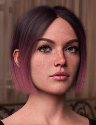 Sleek Mid Part Bob Hair Card-Based Version for Genesis 9 and 8 Female ...