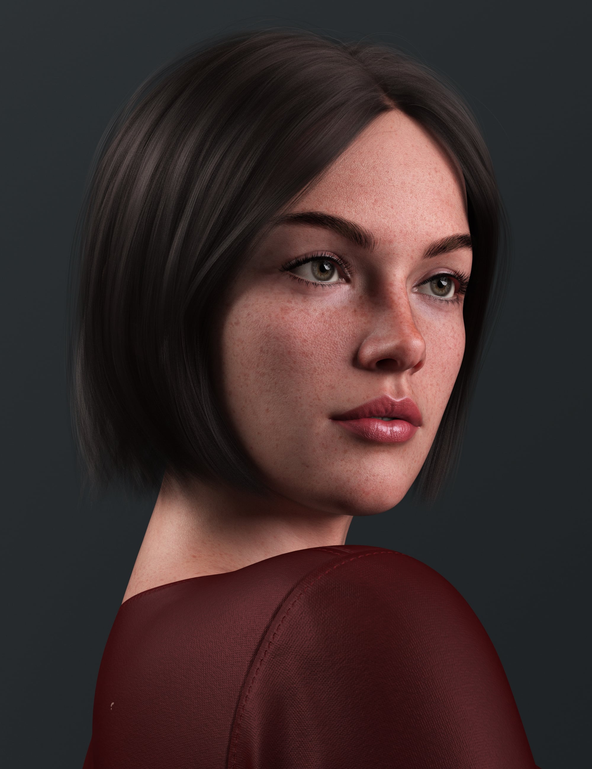 Sleek Mid Part Bob Hair Card-Based Version for Genesis 9 and 8 Female ...