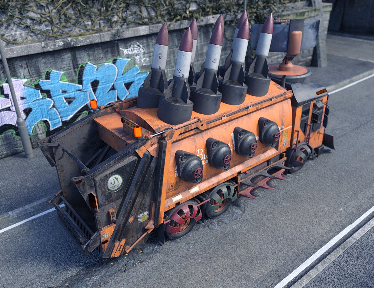 Apocalyptic Bin Lorry Add On | Daz 3D